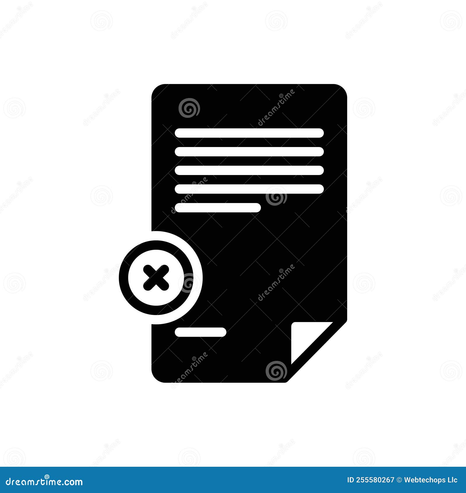 Black Solid Icon for Unsigned, Paper and Document Stock Illustration ...