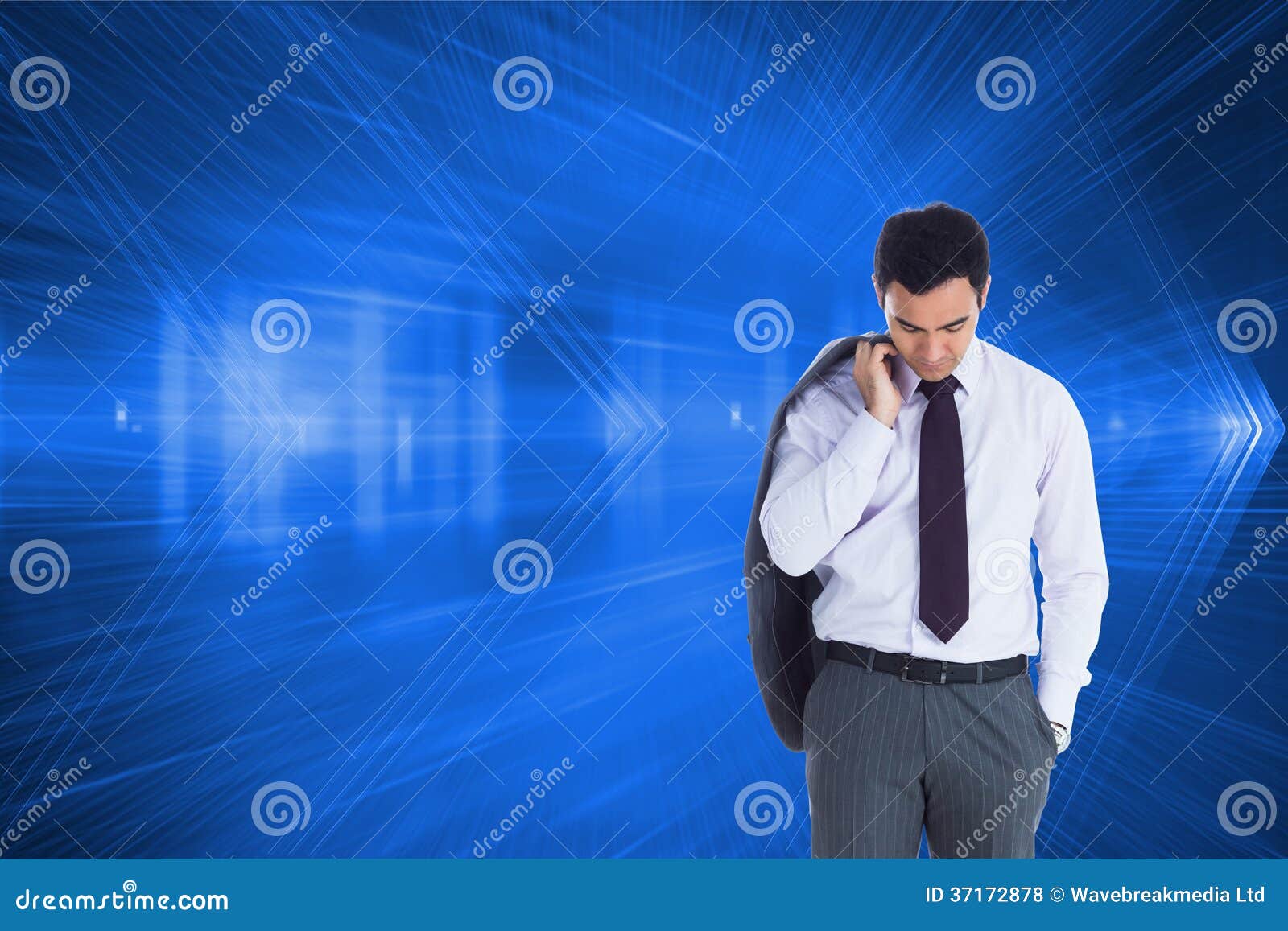 Unsmiling Businessman Standing Stock Photo - Image of busin, graphic ...