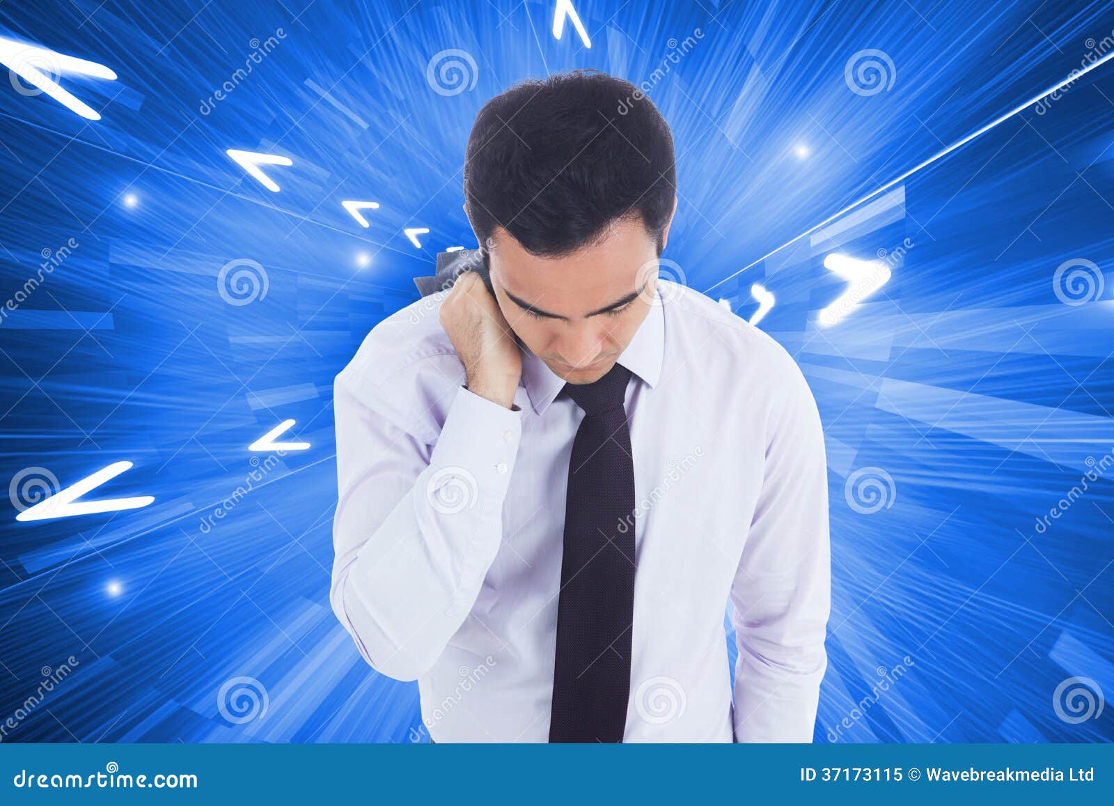 Unsmiling Businessman Standing Stock Image - Image of futuristic ...