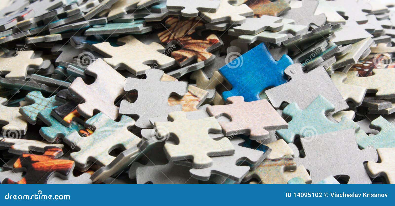 Unsolved bunch of puzzles stock photo. Image of descriptive - 14095102