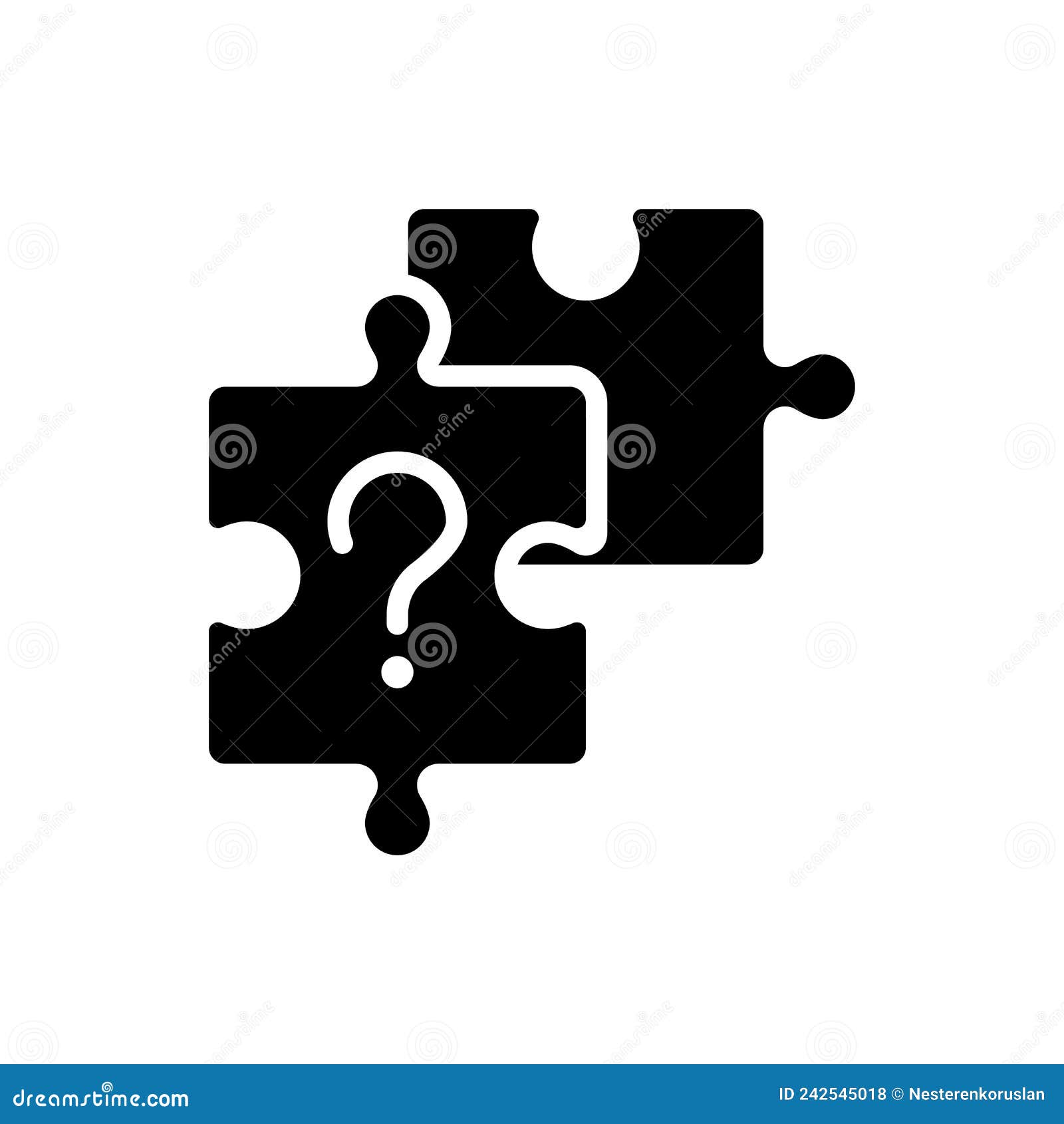 Unsolved Puzzle Black Glyph Icon Stock Vector - Illustration of ...