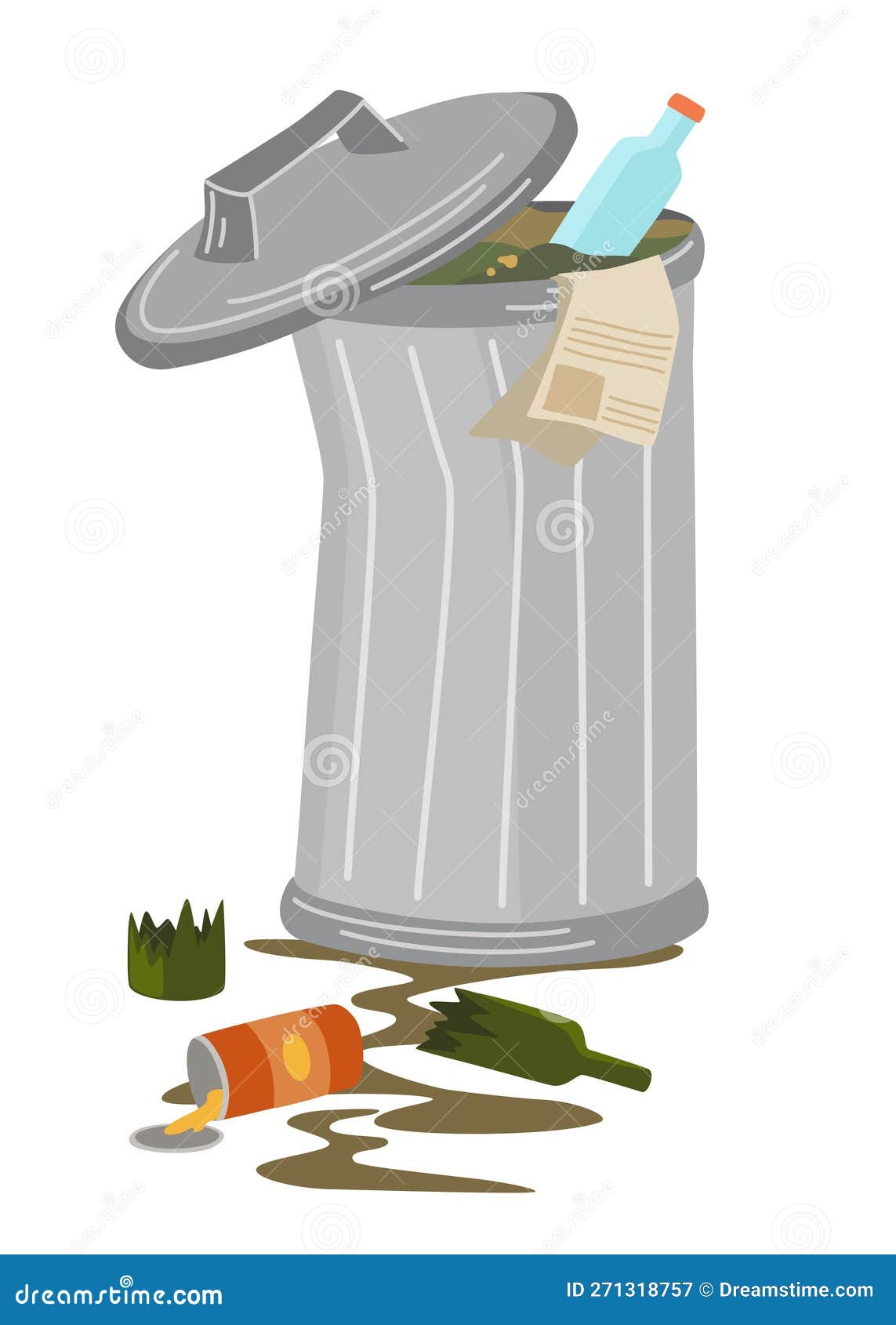 Unsorted Garbage Urban Pollution Recycling Problem Royalty-Free ...