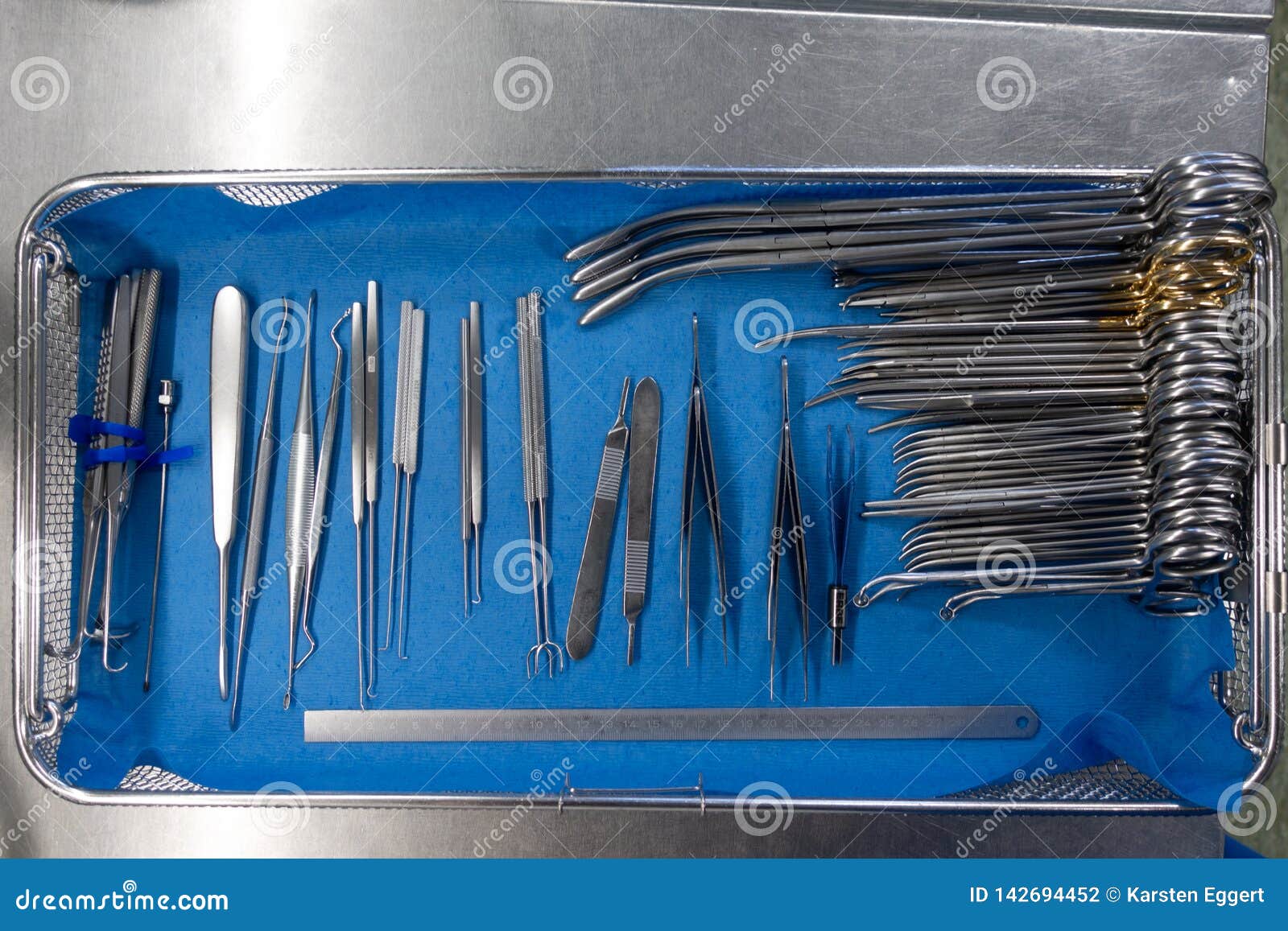 Unsorted Surgical Instruments after Cleaning in the Washing Machine ...
