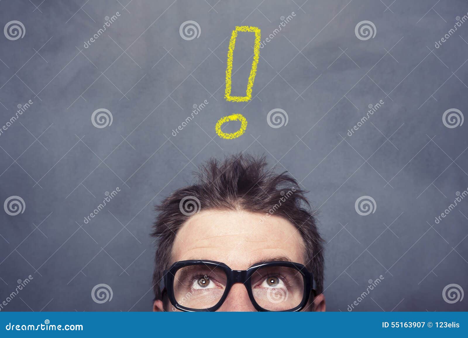Unstable Man stock image. Image of exclamation, confused - 55163907