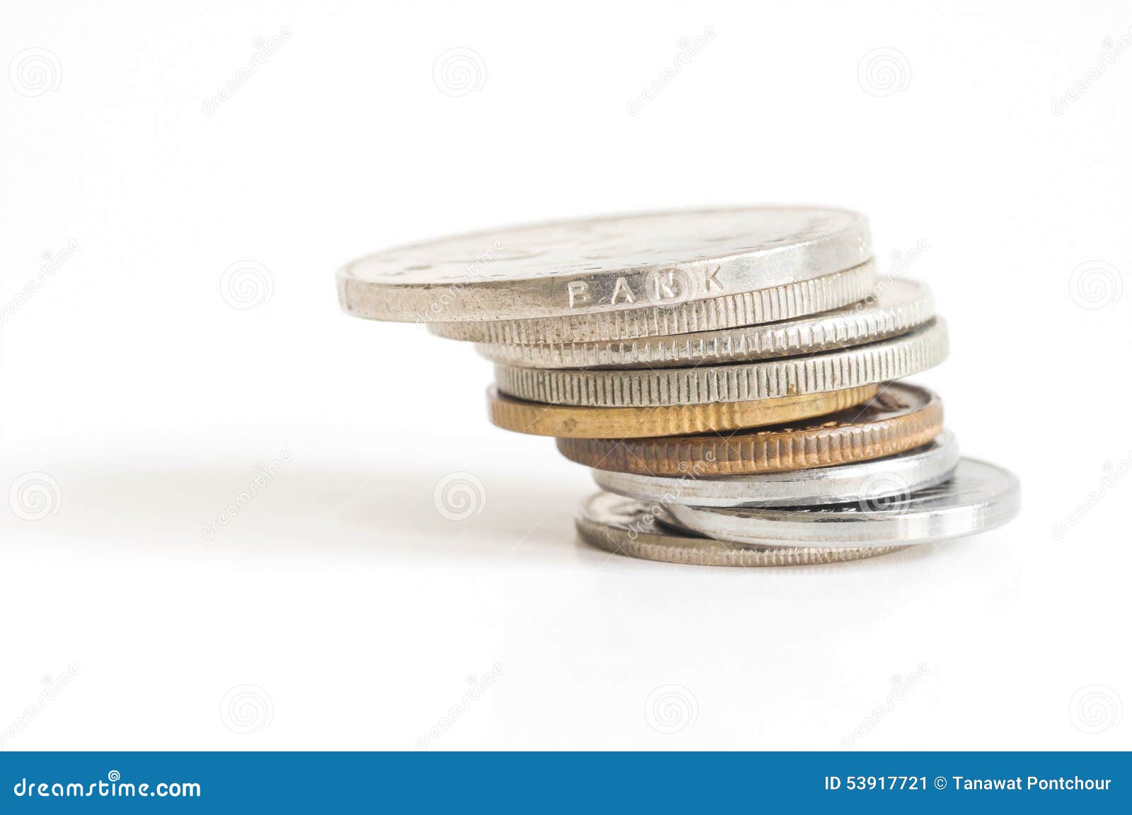 Unstable stack of money stock image. Image of business - 53917721