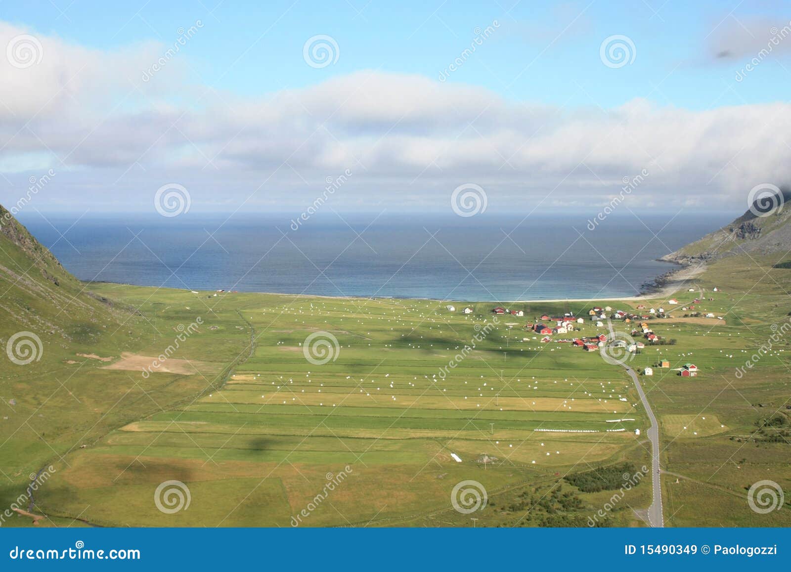 The Unstad S Glacial Valley Stock Image - Image of fishermen ...