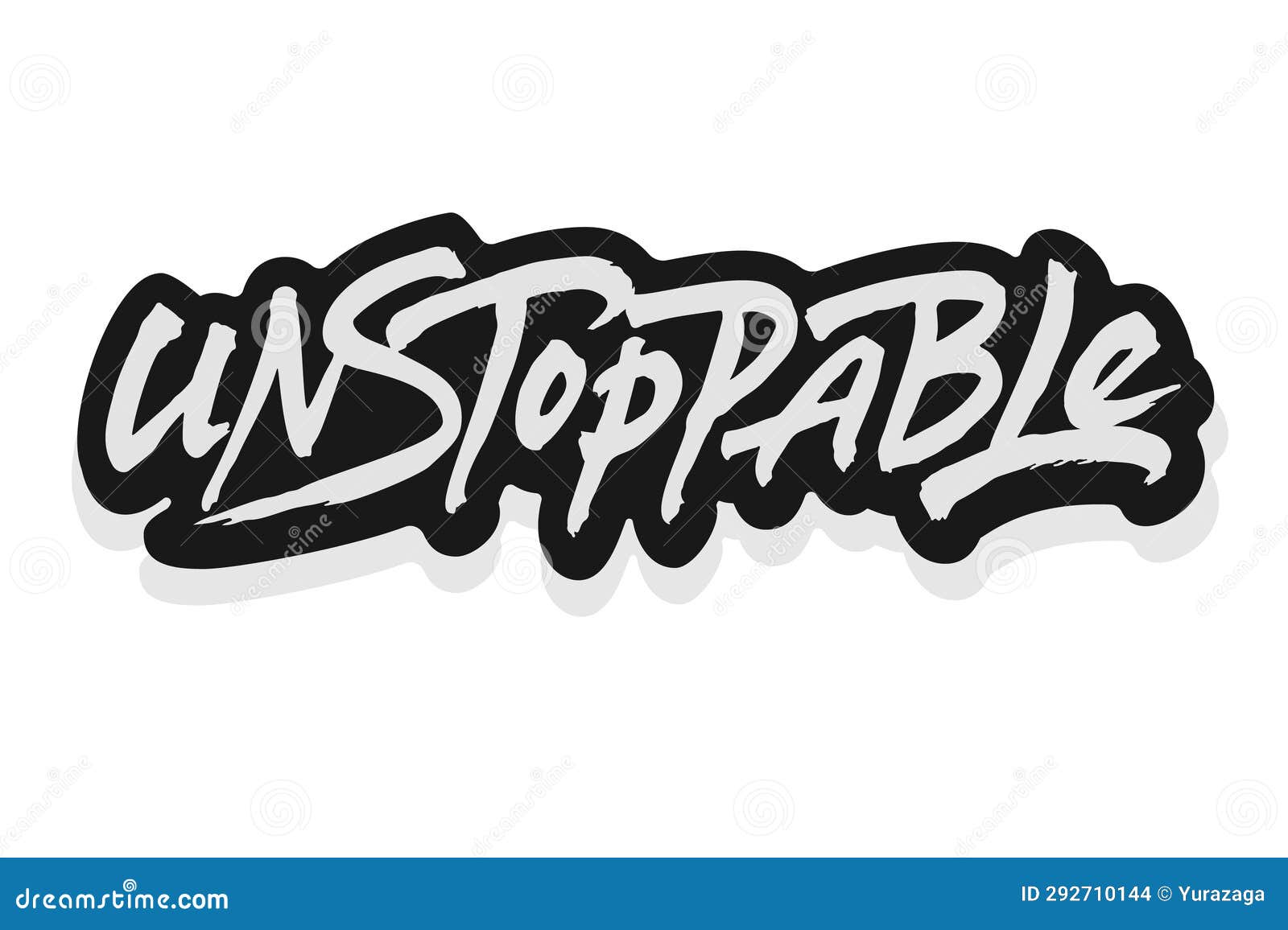 Unstoppable logo design stock vector. Illustration of font - 292710144