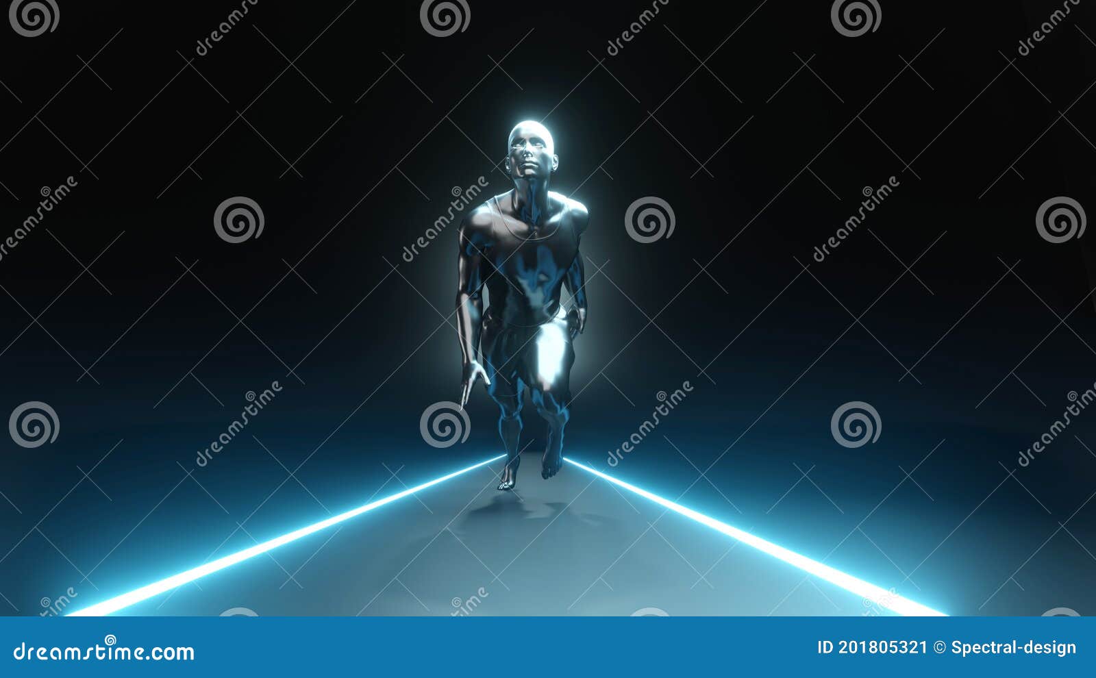 Unstoppable Runner on the Track Stock Illustration - Illustration of ...