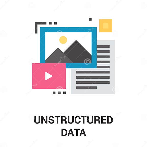 Unstructured data icon stock vector. Illustration of line - 82402231