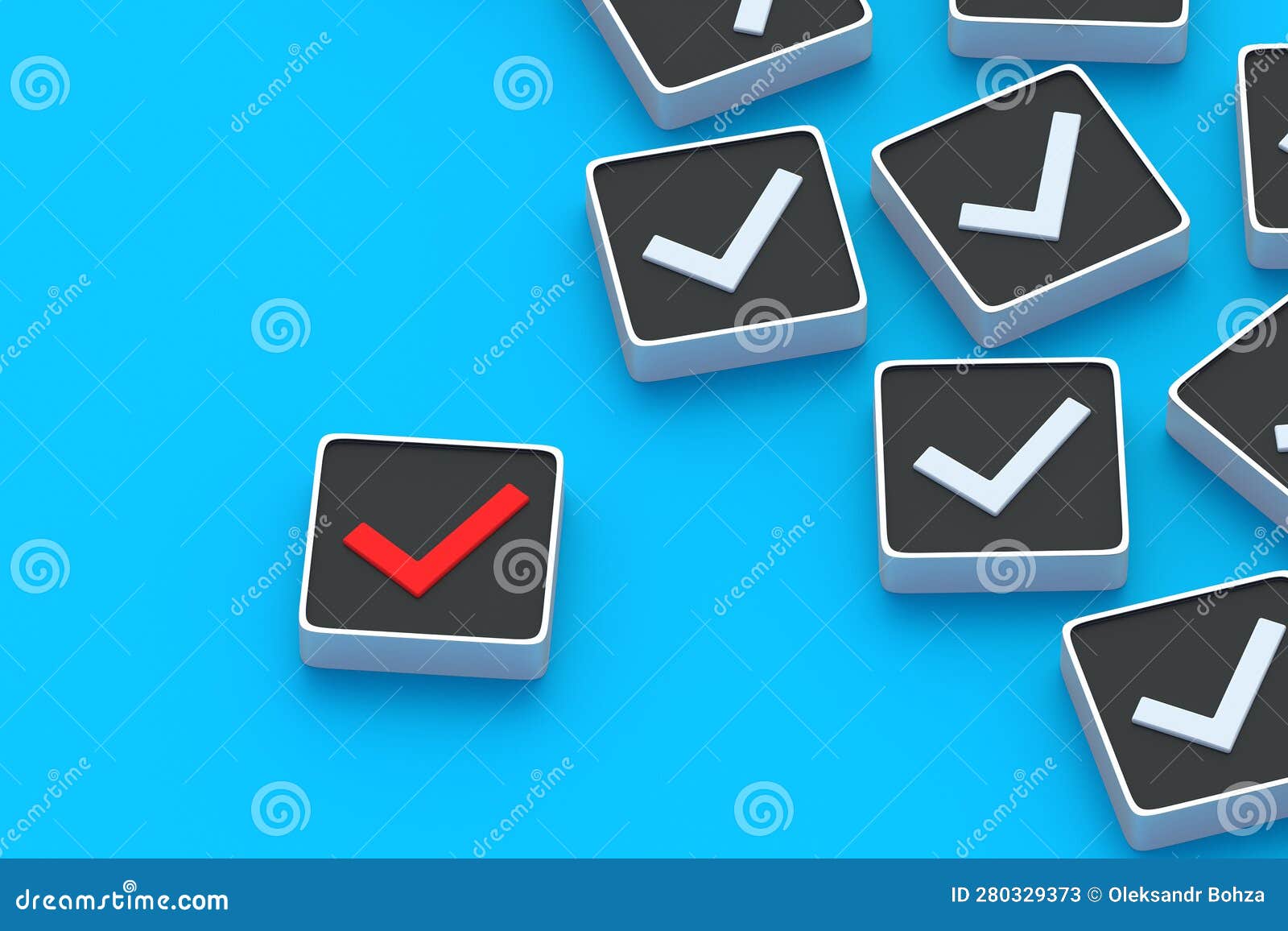 Unsuccessful Check. Red Check Mark On Button. Reject Startup Project ...