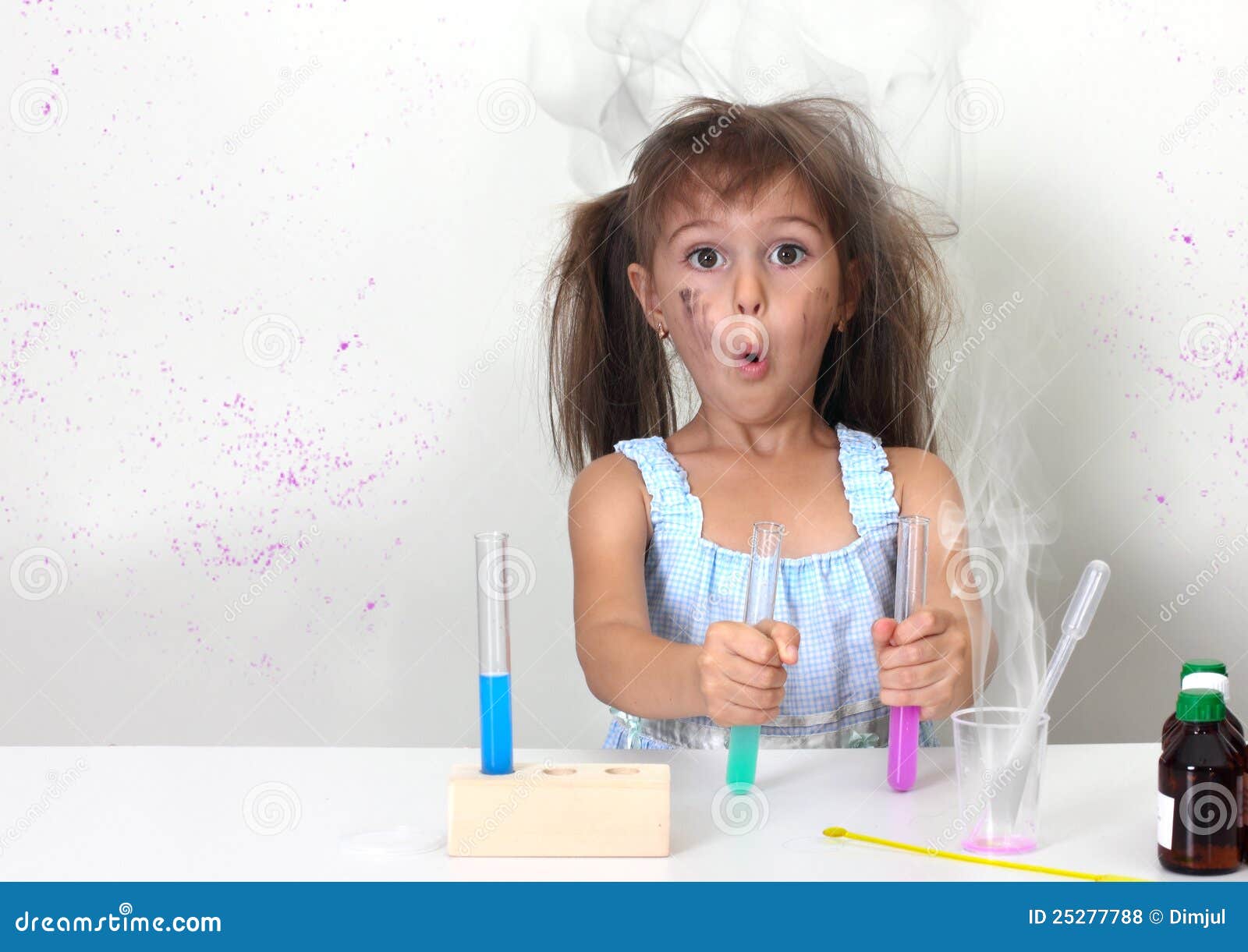 Unsuccessful Explosive Chemical Experiment Stock Photo - Image of girl ...