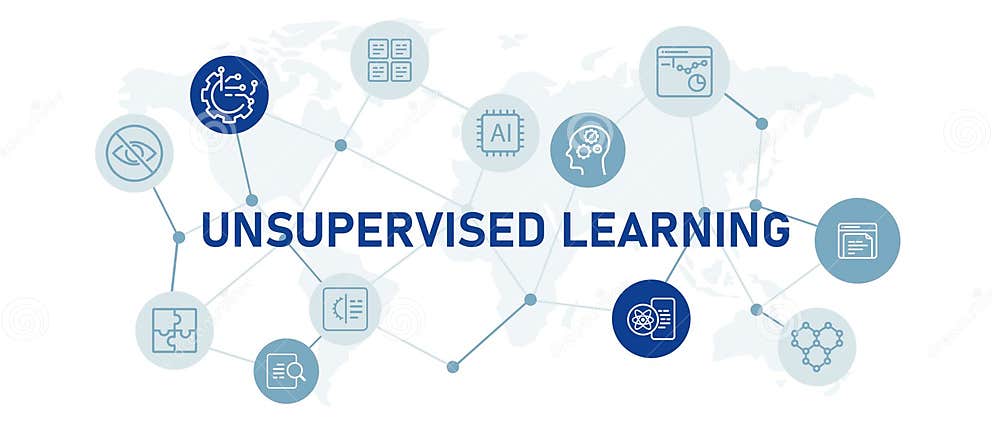 Unsupervised Learning Icon Illustration AI Artificial Intelligence ...