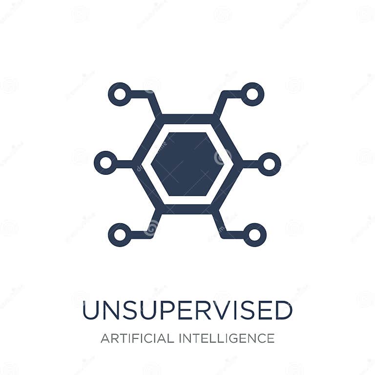 Unsupervised Learning Icon. Trendy Flat Vector Unsupervised Lear Stock ...