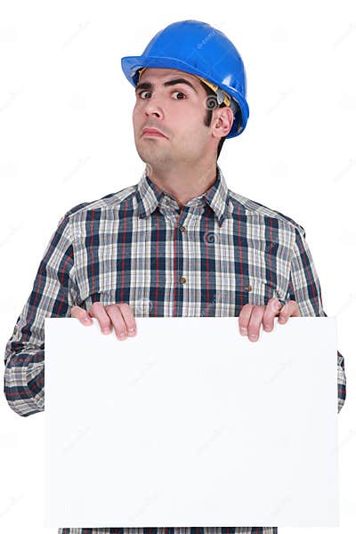 Unsure construction worker stock image. Image of dubious - 35903609
