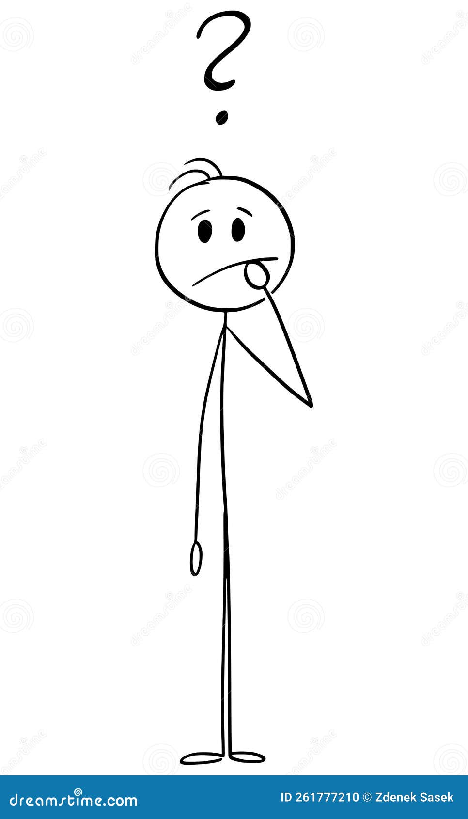 Unsure Person Cartoon