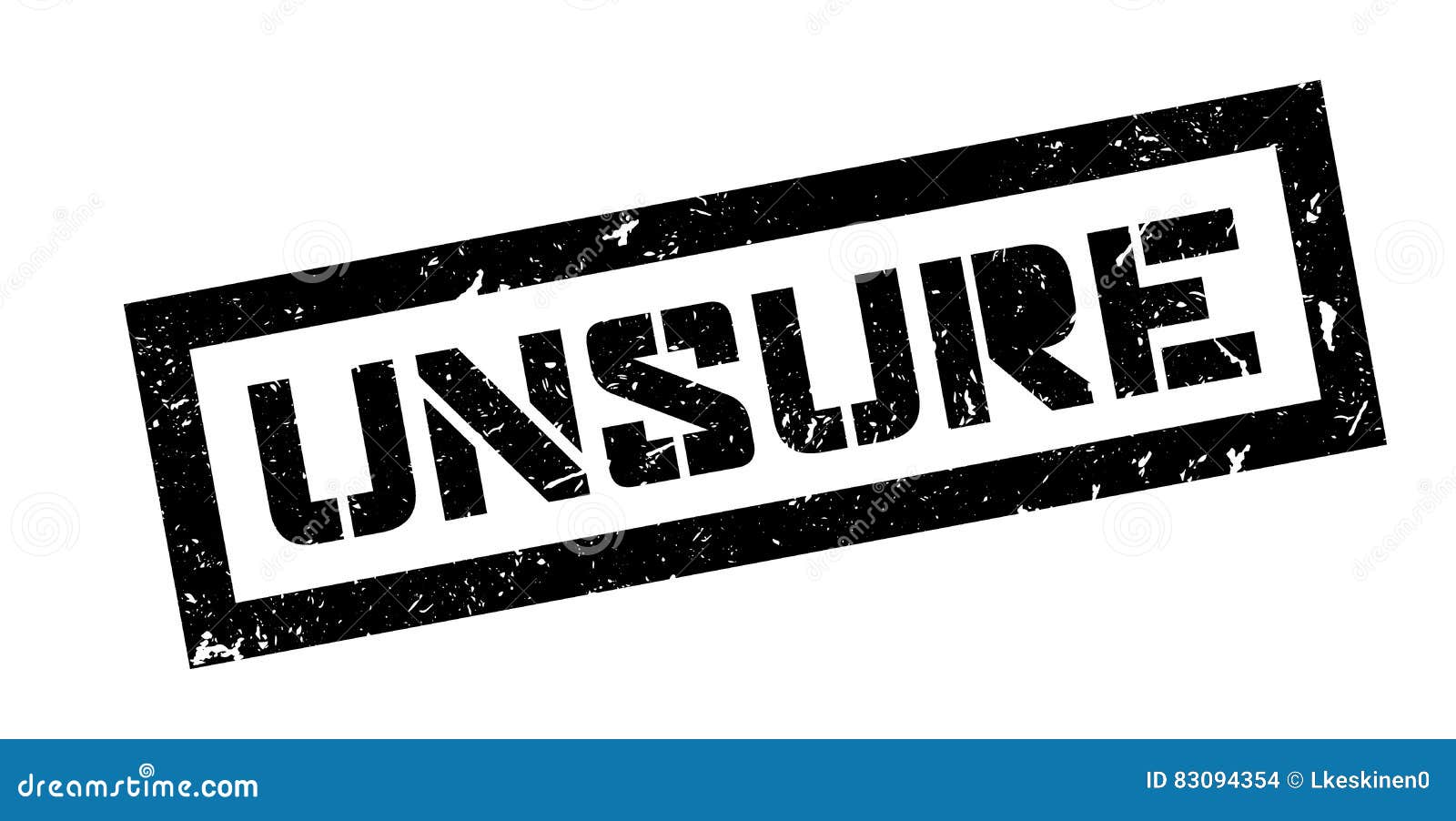 Unsure rubber stamp stock illustration. Illustration of icon - 83094354