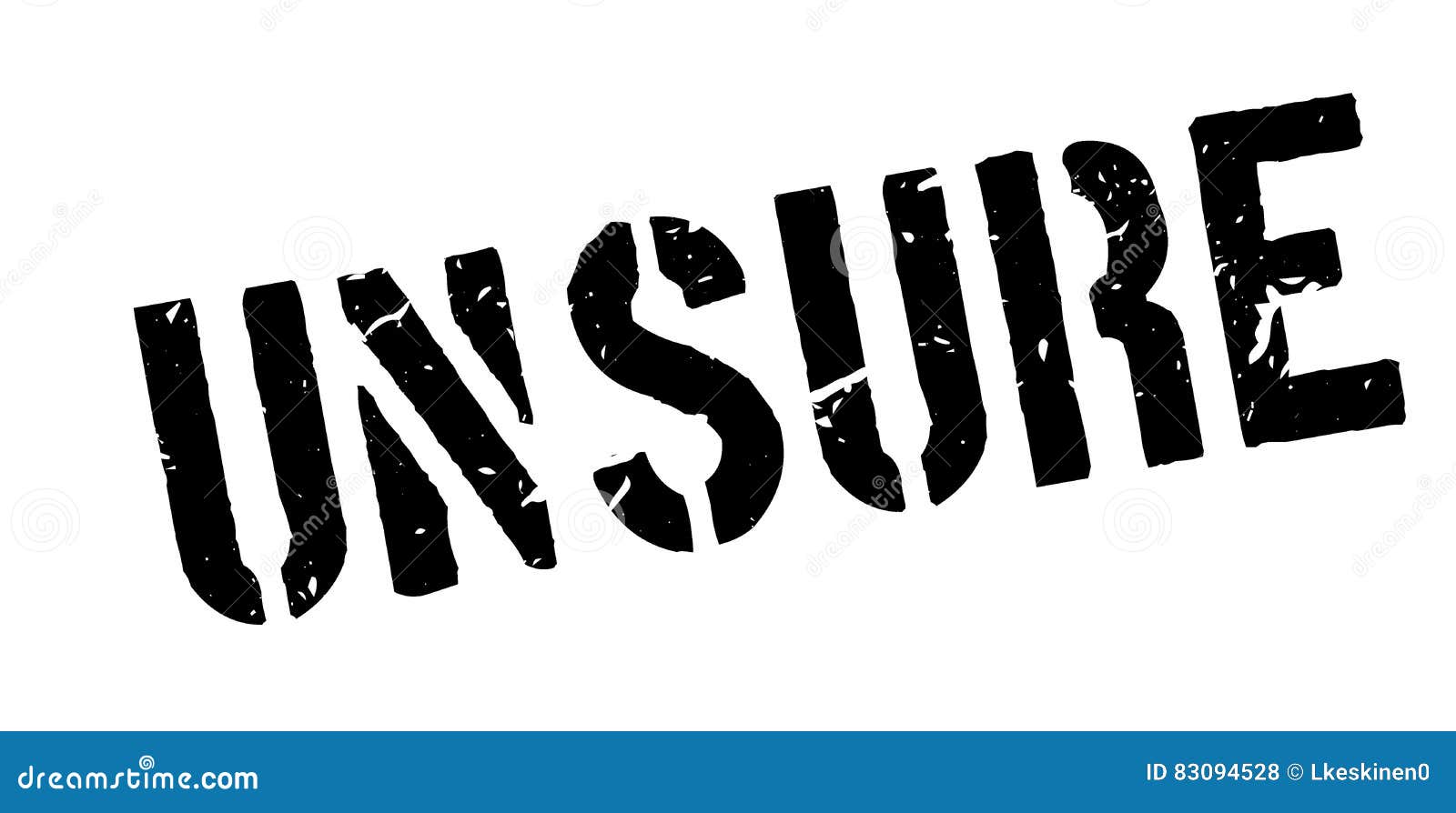 Unsure rubber stamp stock illustration. Illustration of isolated - 83094528