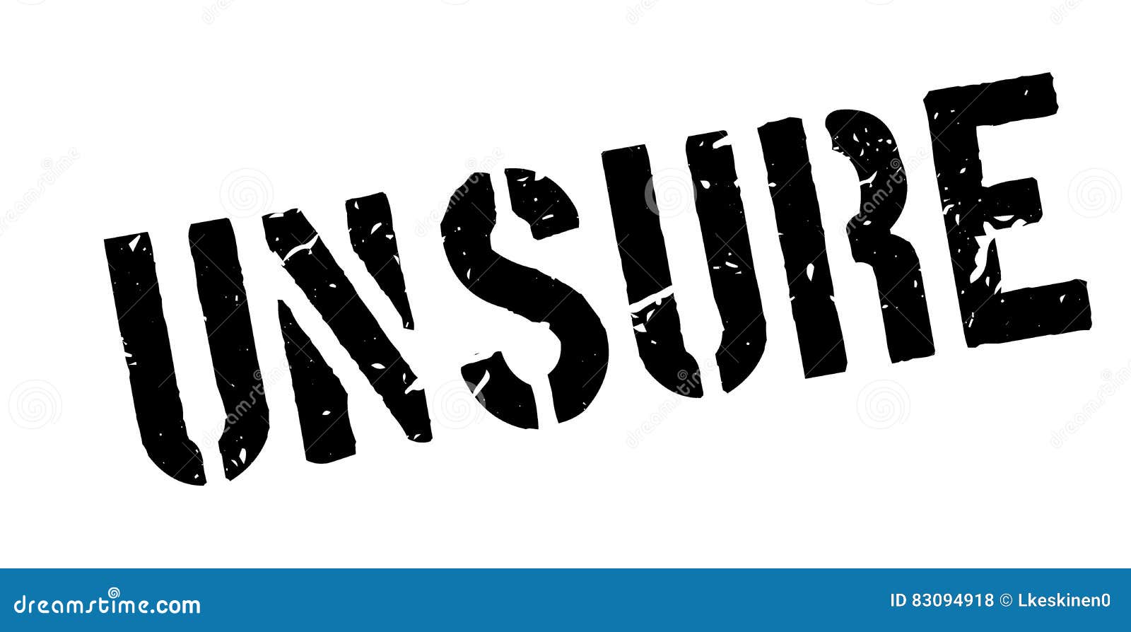 Unsure rubber stamp stock illustration. Illustration of confusion ...