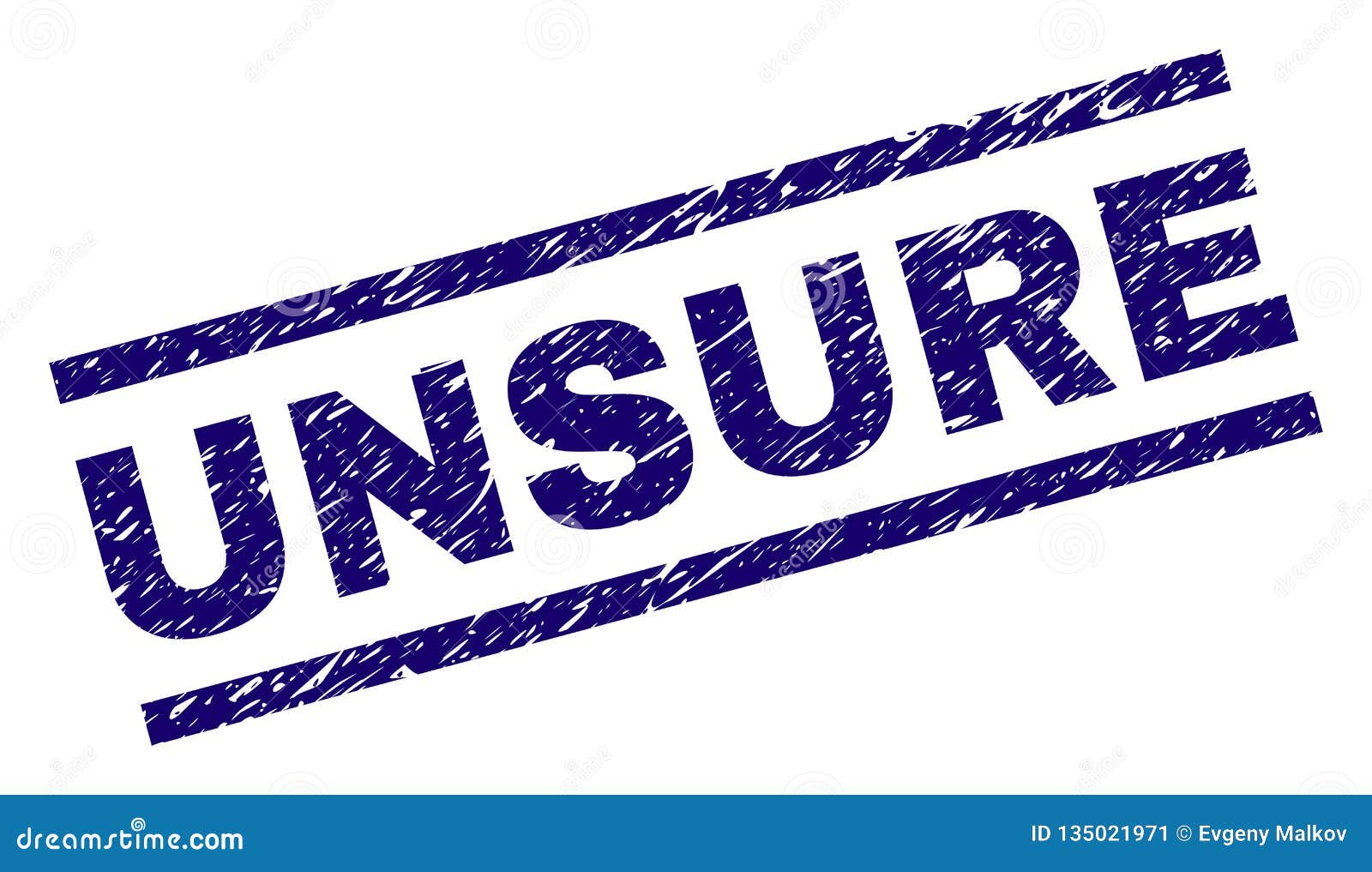 Grunge Textured UNSURE Stamp Seal Stock Vector - Illustration of ...