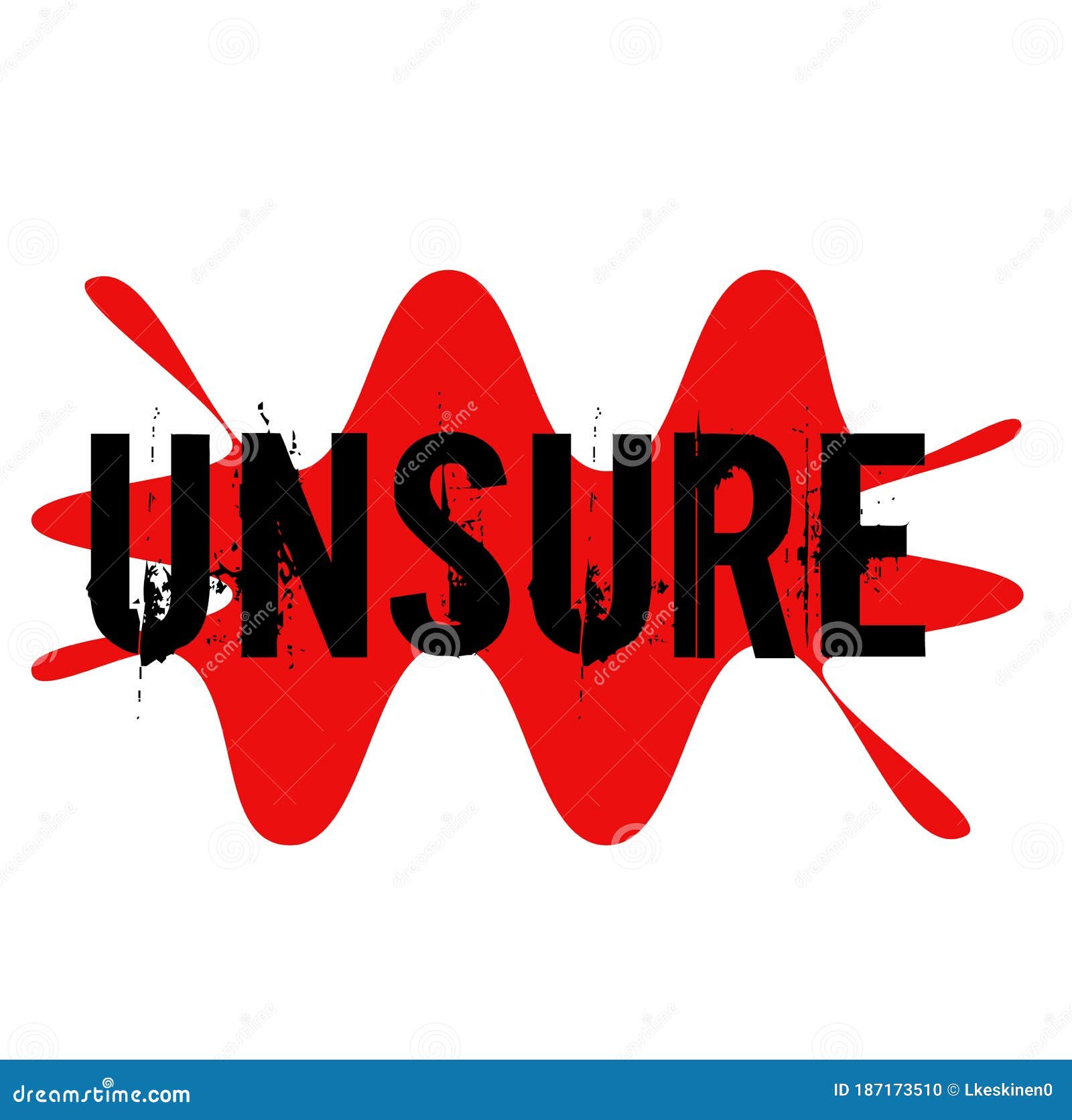 UNSURE Sign On White Background Stock Photo | CartoonDealer.com #187173510
