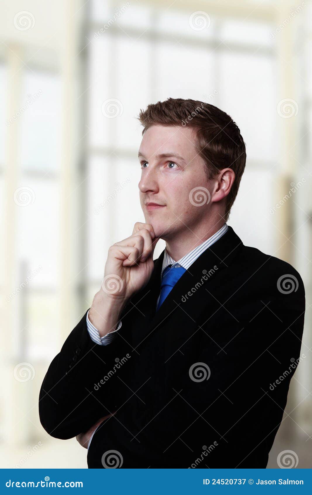 Unsure about the Work at Hand Stock Image - Image of portrait, business ...