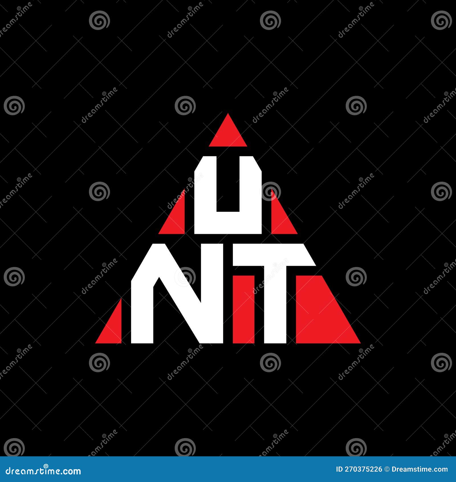 UNT Triangle Letter Logo Design with Triangle Shape. UNT Triangle Logo ...