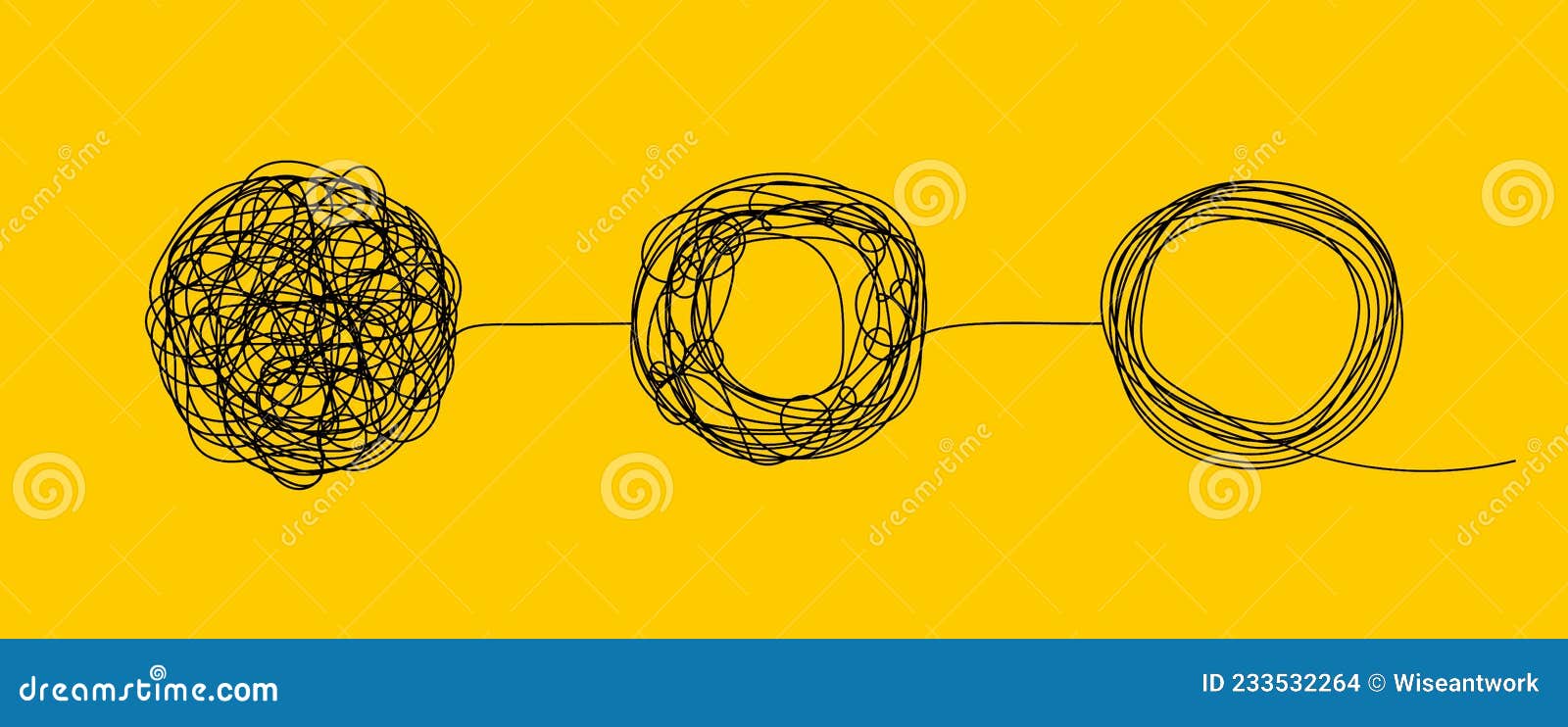 Untangle Mind. Psychotherapy Concept. Logo of Chaos, Tangle and Change ...