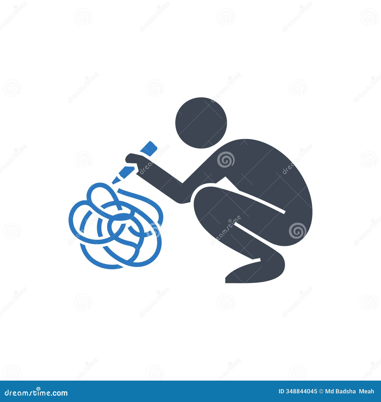 Complex Lines Around Pattern Background Vector Illustration ...