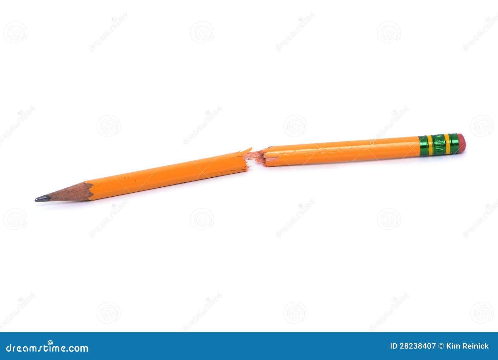 Unterbrochener Bleistift stockbild. Bild von gebrochen - 28238407