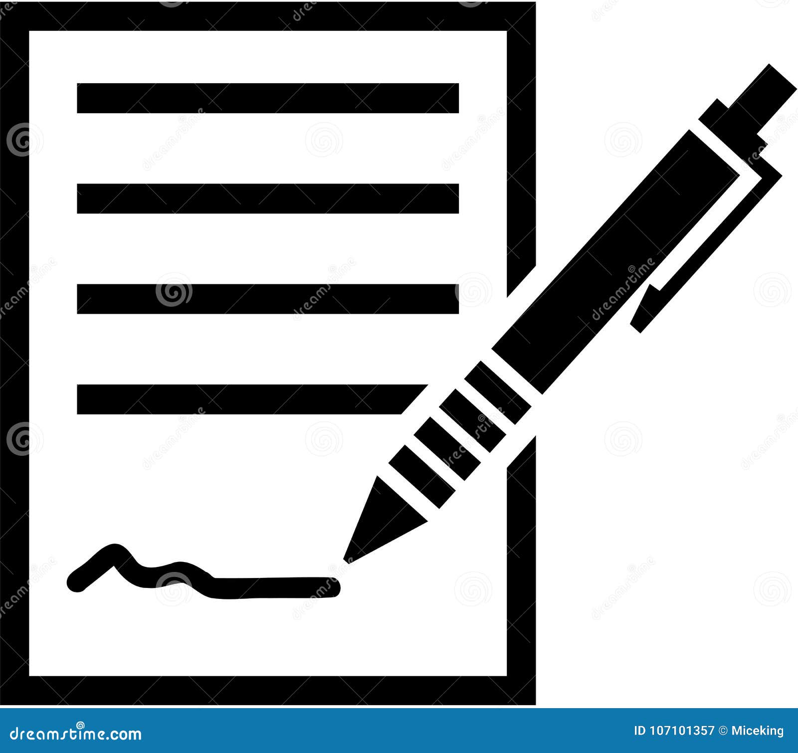 Unterzeichnen Eines Vertrages Vektor Abbildung - Illustration von ...