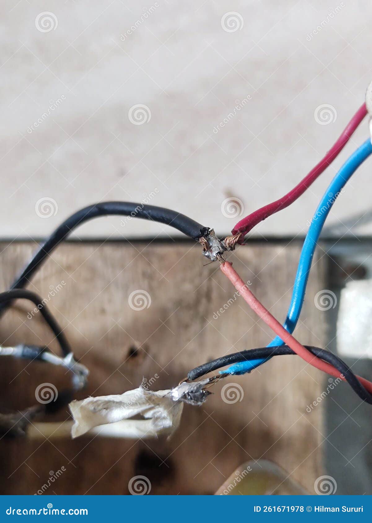 Untidy Cable Connection in the Adapter Box Stock Photo - Image of ...