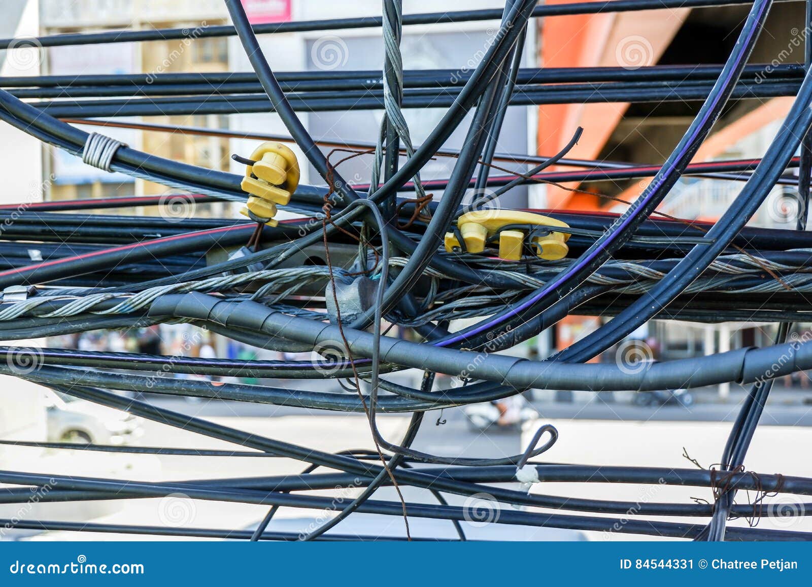 Untidy Electricity Lines Royalty-Free Stock Photo | CartoonDealer.com ...