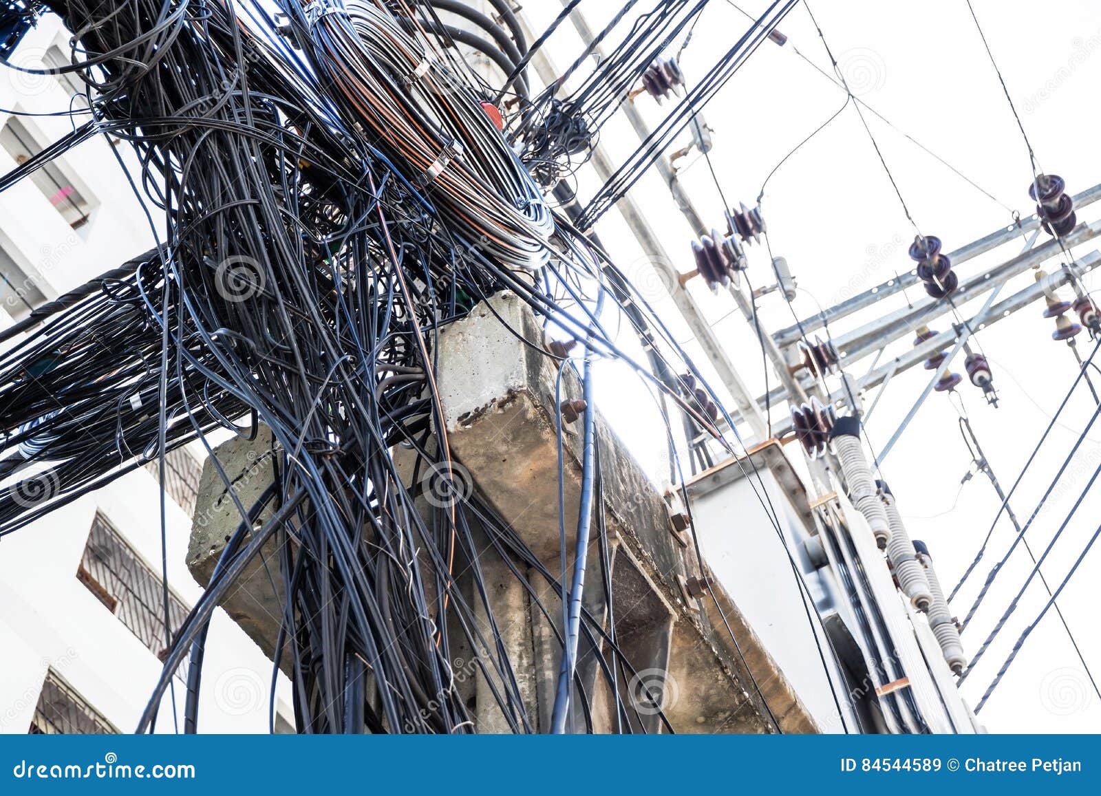 Untidy Electricity Lines Royalty-Free Stock Photo | CartoonDealer.com ...