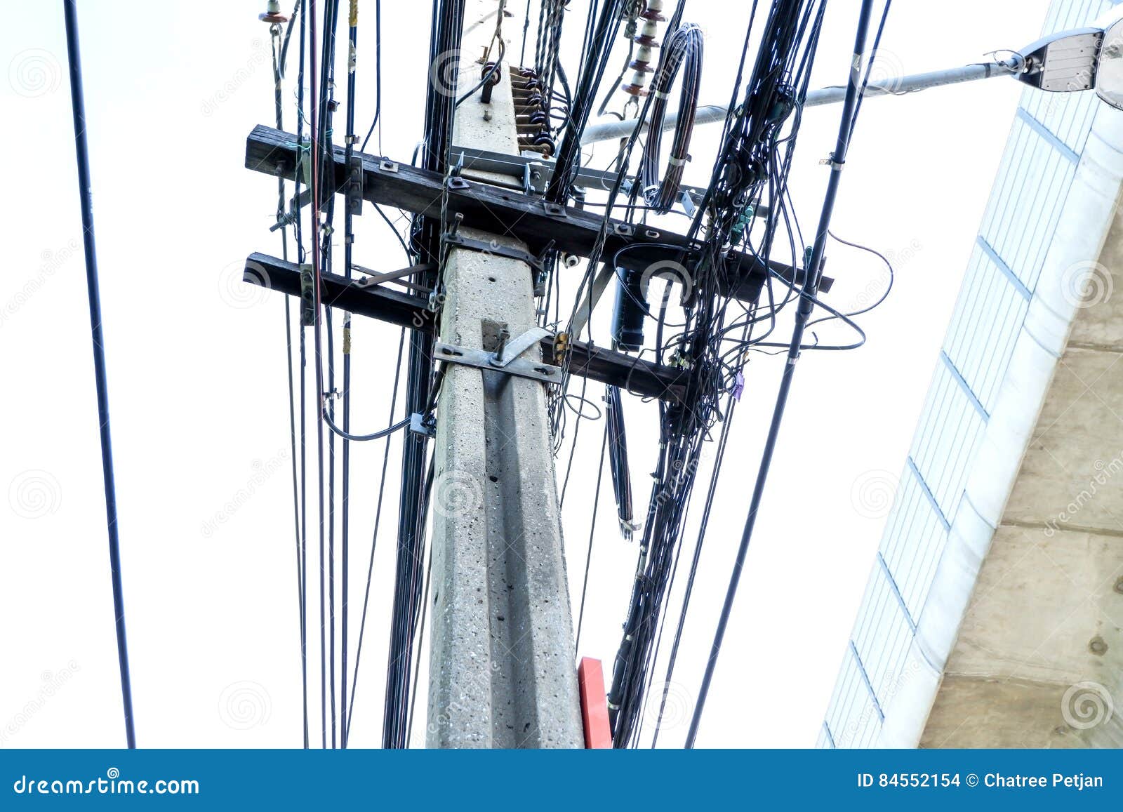 Untidy electricity cable stock photo. Image of messy - 84552154