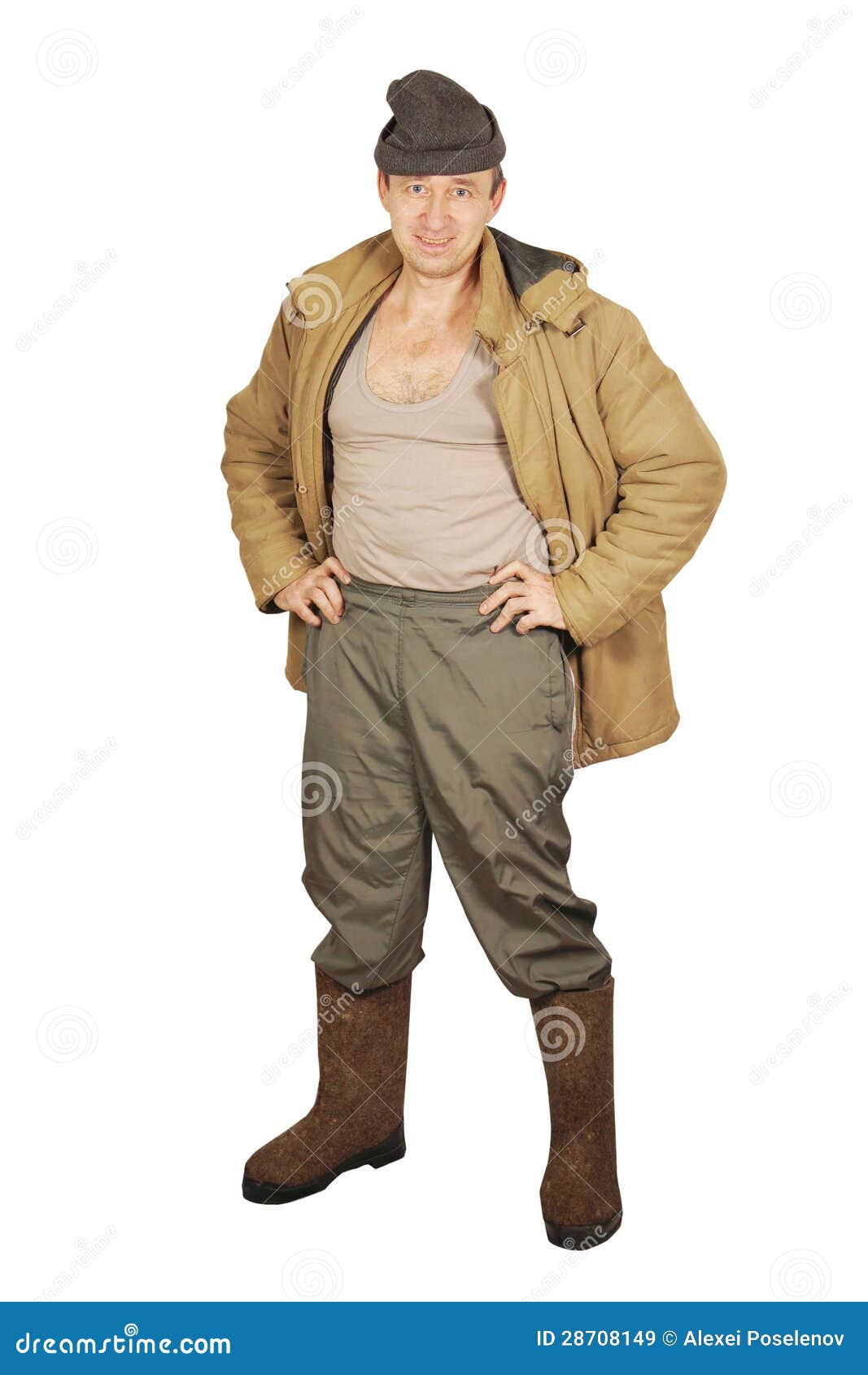 Untidy Man in a Winter Clothes Stock Image - Image of mate, full: 28708149
