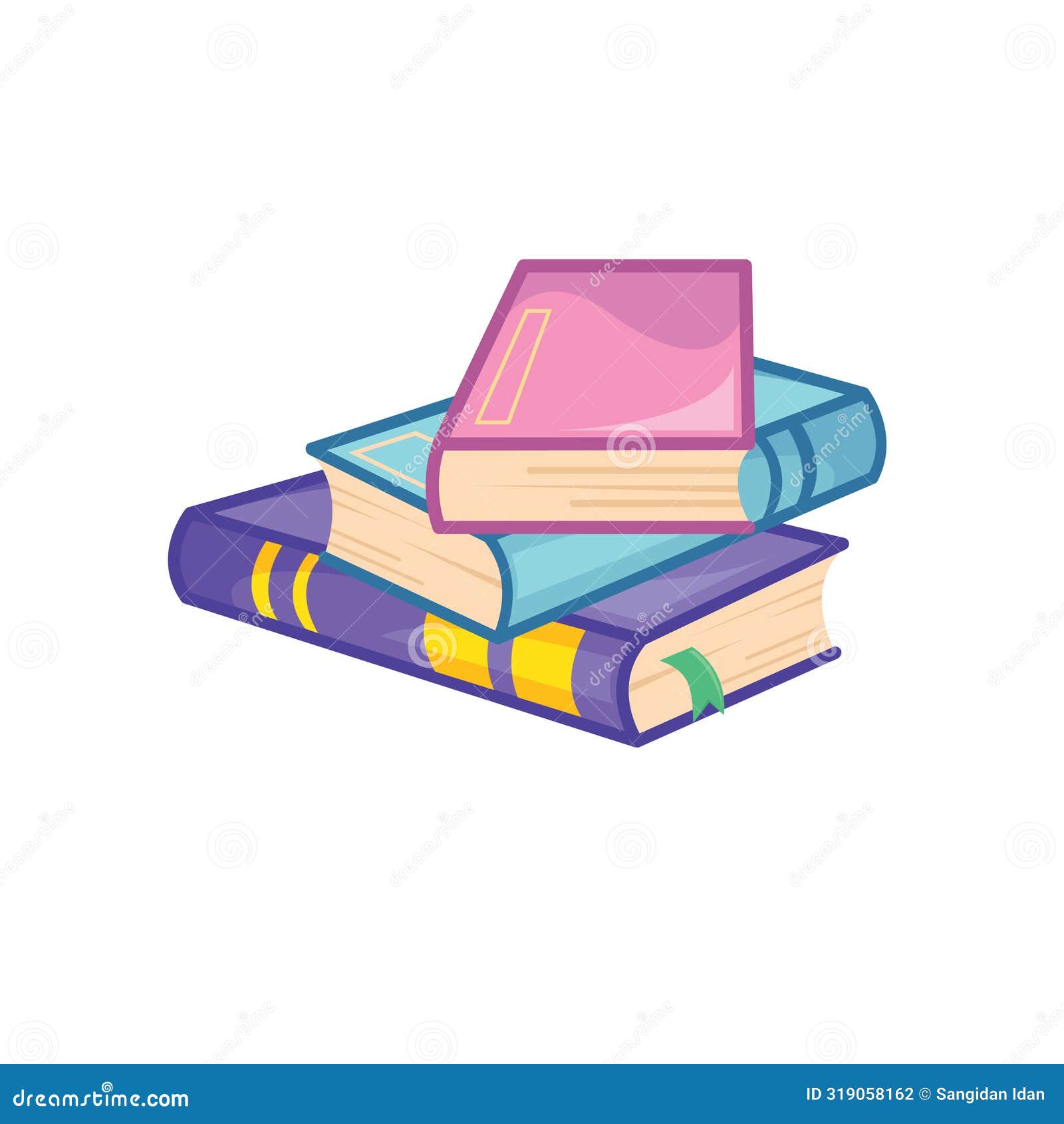 Untidy Stacks Of Book Cartoon Vector Element Design Template ...