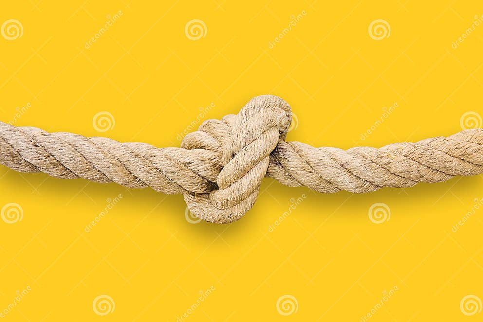 Untie the Knots - Problem Solving Concept Image on Yellow Background ...