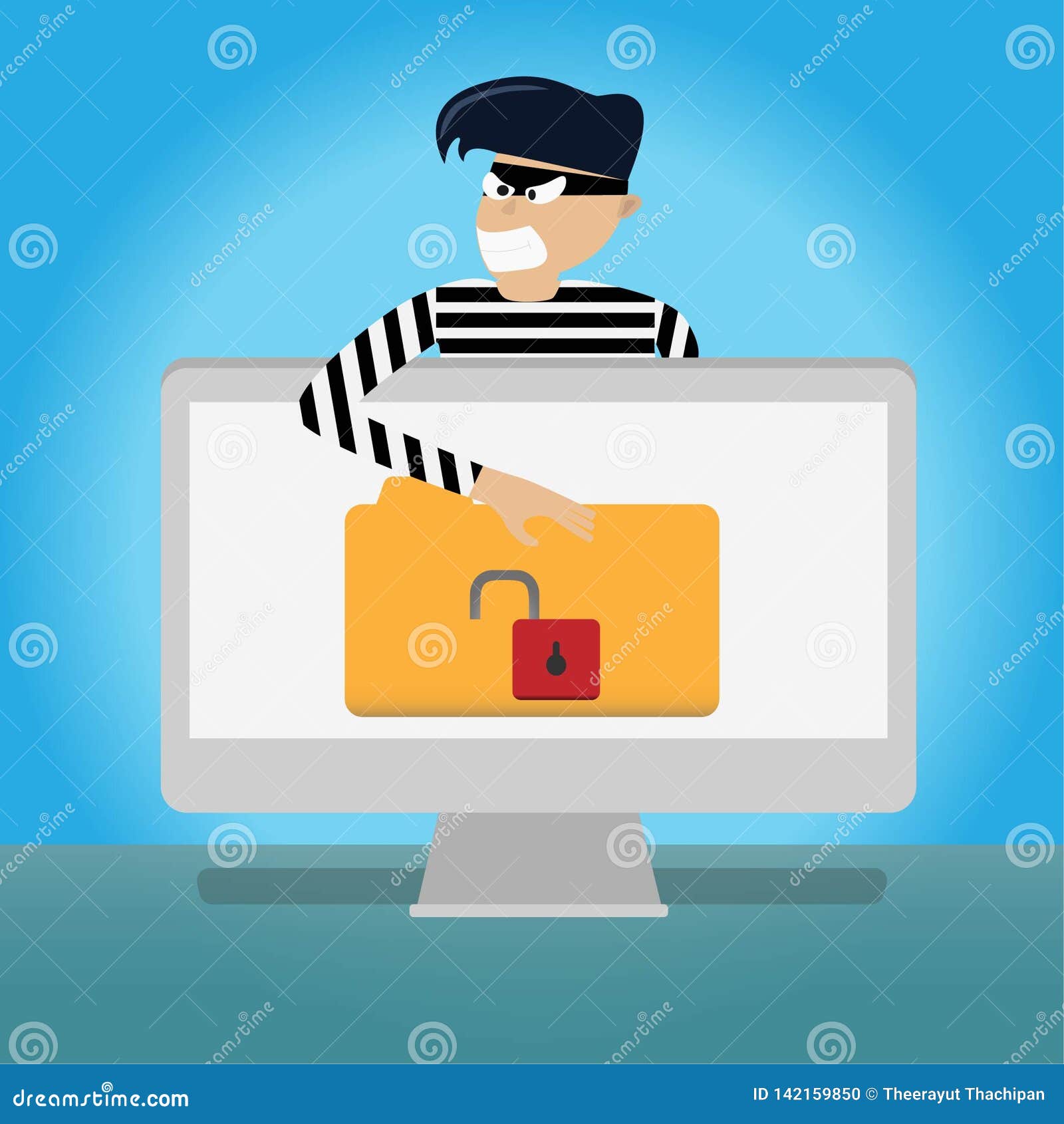 Hack.thief Steal File Data on the Personal Computer.internet Social ...