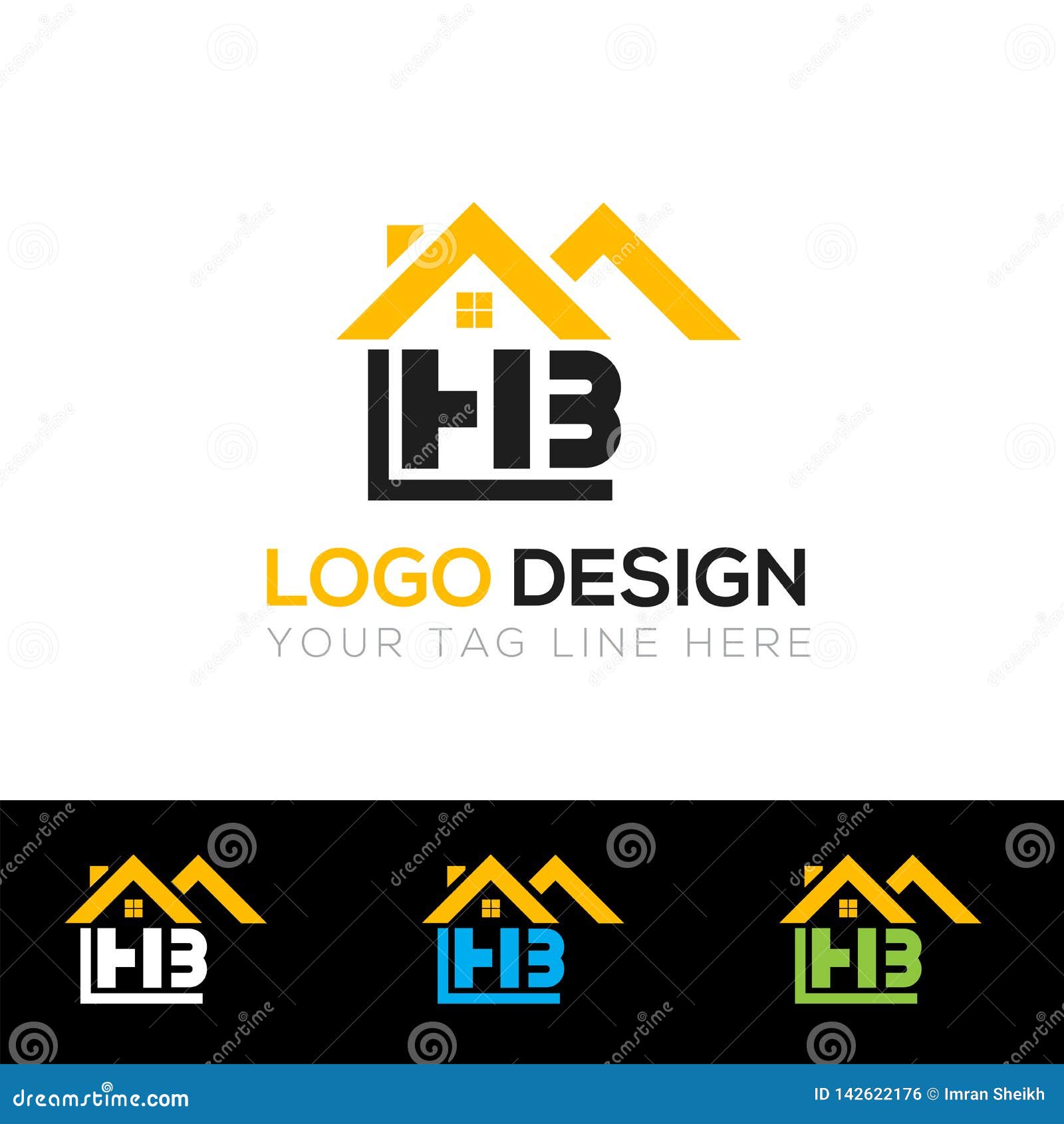 HB Letter Logo with Home stock vector. Illustration of symbol - 142622176