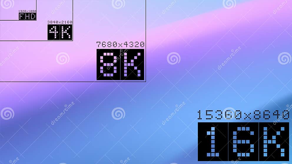 Ultra High Resolution 16k Comparison Mockup Vector Stock Vector ...
