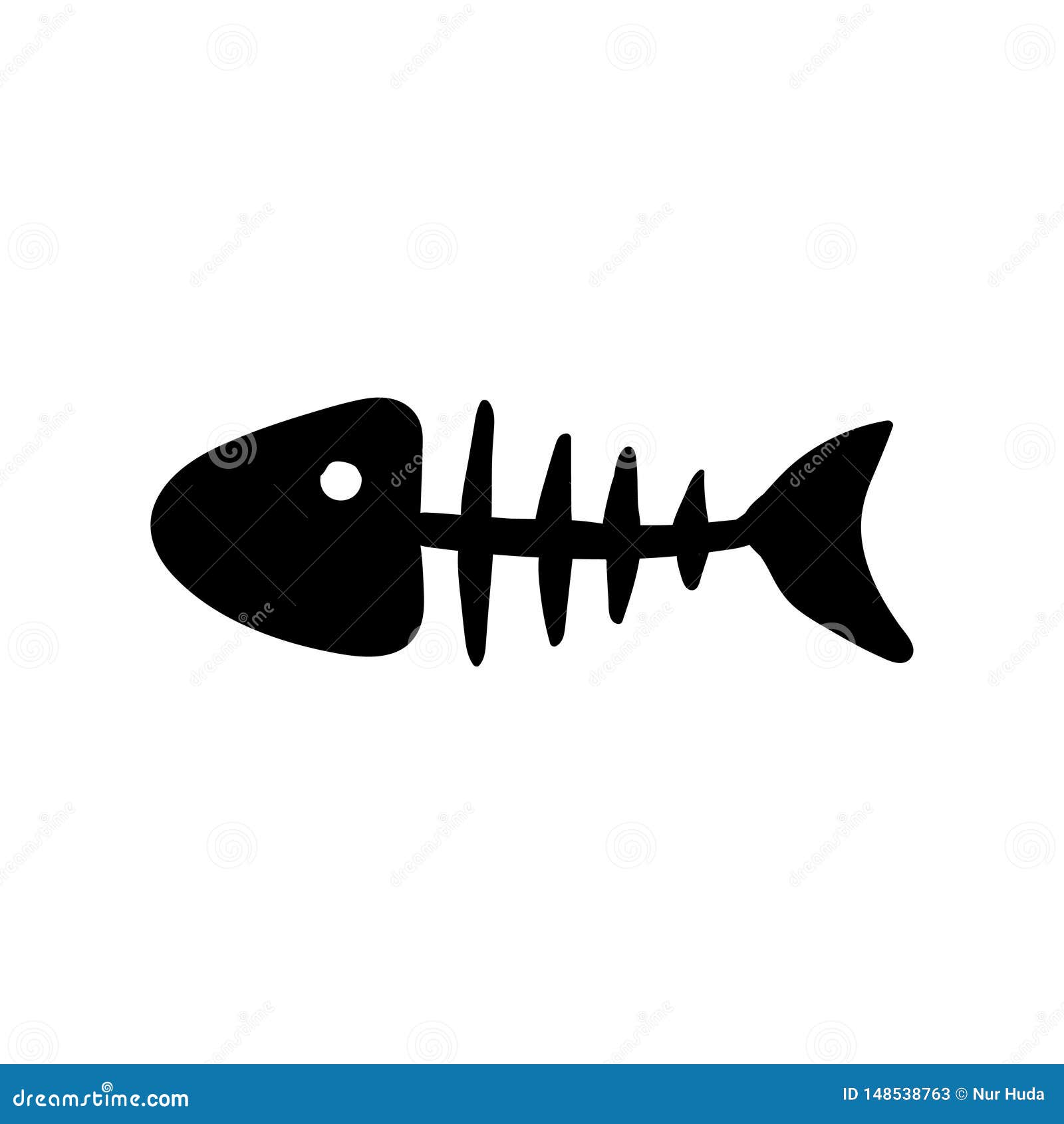 Fishbone Doodle Icon Hand Drawing Royalty-Free Stock Photography ...