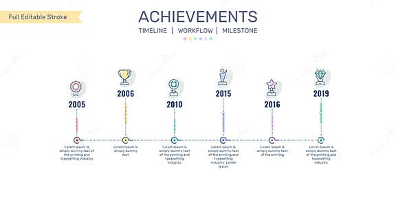 Achievements Infographics, Awards, Trophies, Timeline Infographics ...