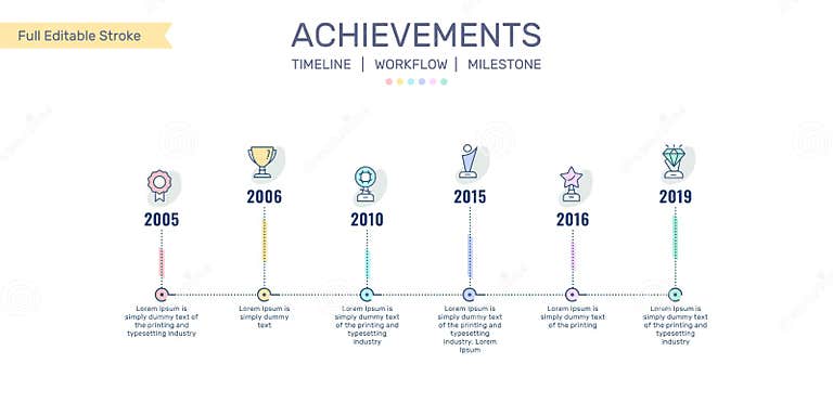 Achievements Infographics, Awards, Trophies, Timeline Infographics ...