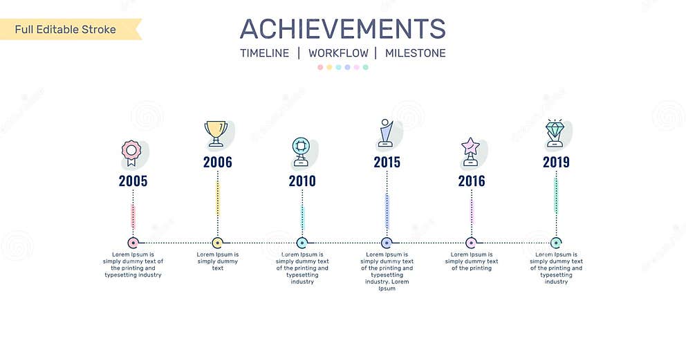 Achievements Infographics, Awards, Trophies, Timeline Infographics ...