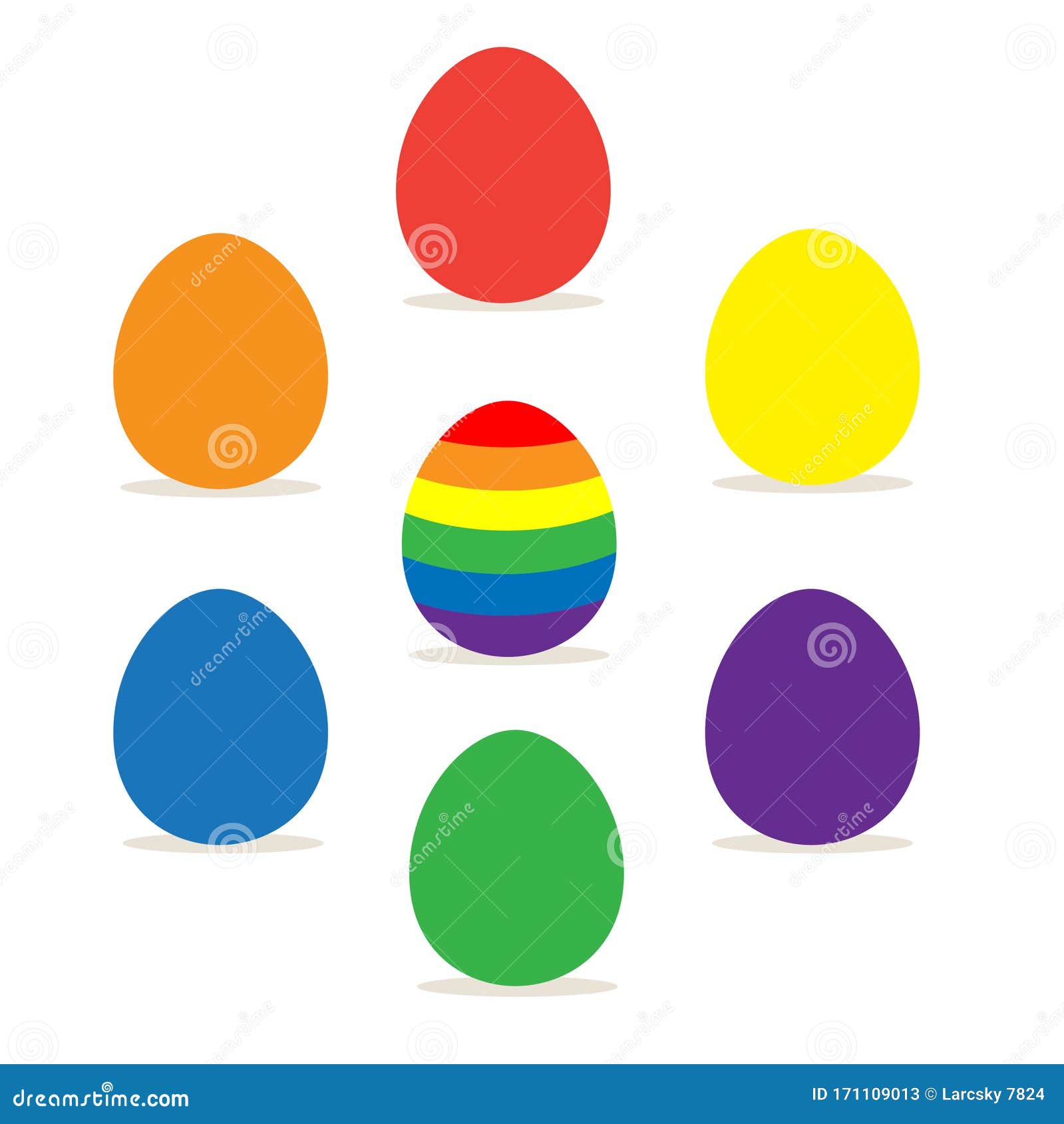 LGBT Community Easter Egg or Rainbow Egg Stock Illustration ...