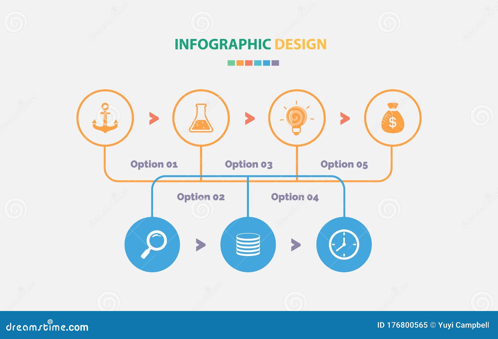 Time Line of Tendencies and Trends. Vector Infographic Timeline Web ...