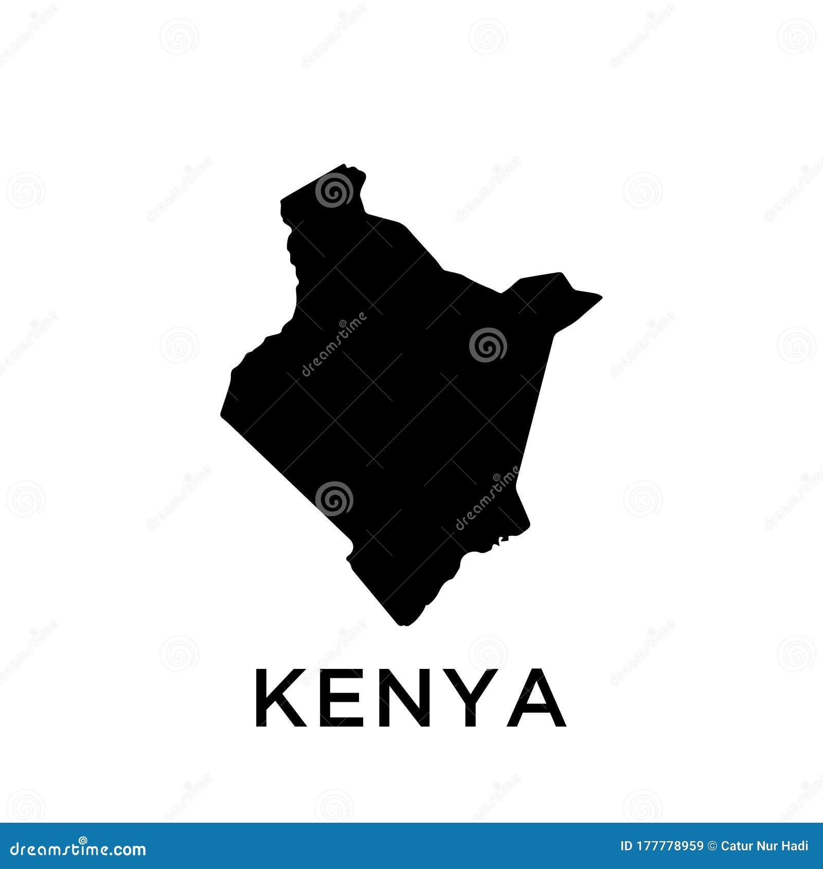 Kenya Map Icon Vector Trendy Stock Vector - Illustration of country ...