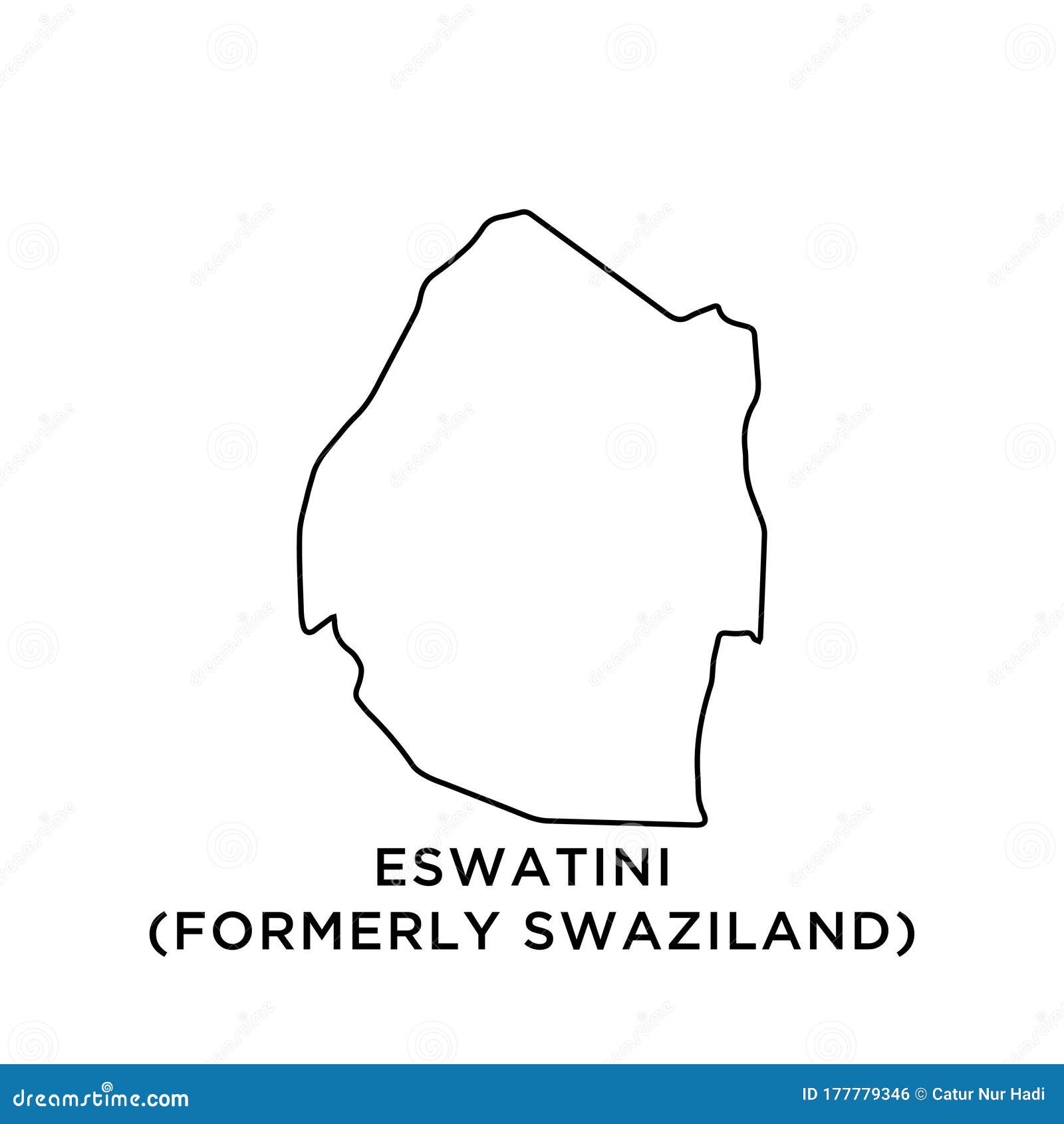 Eswatini Formerly Swaziland Map Icon Vector Trendy Stock Vector ...