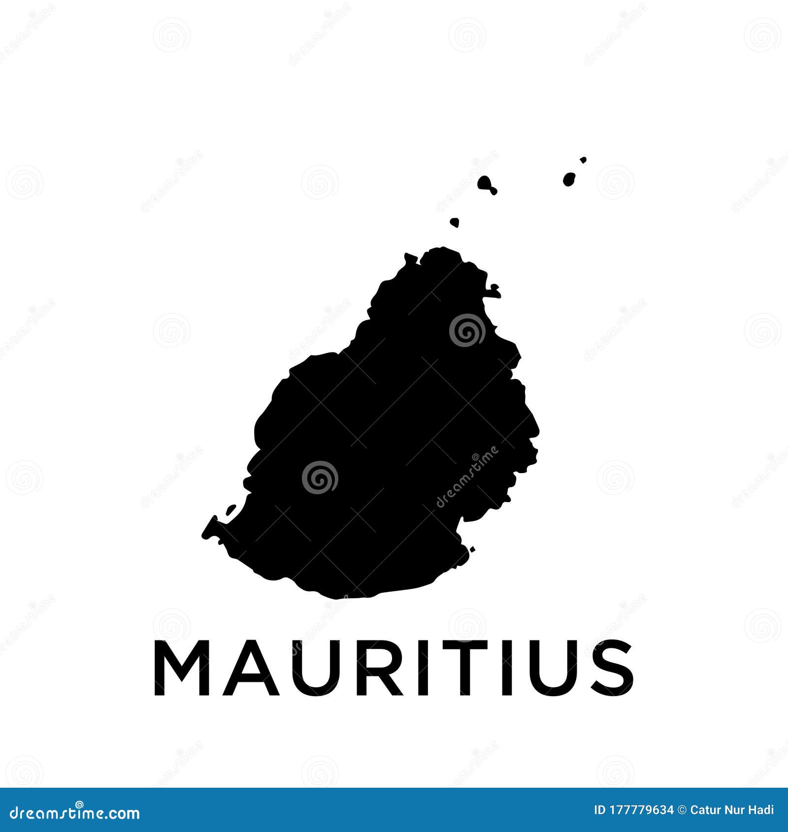 Mauritius Map Icon Vector Trendy Stock Vector - Illustration of ...