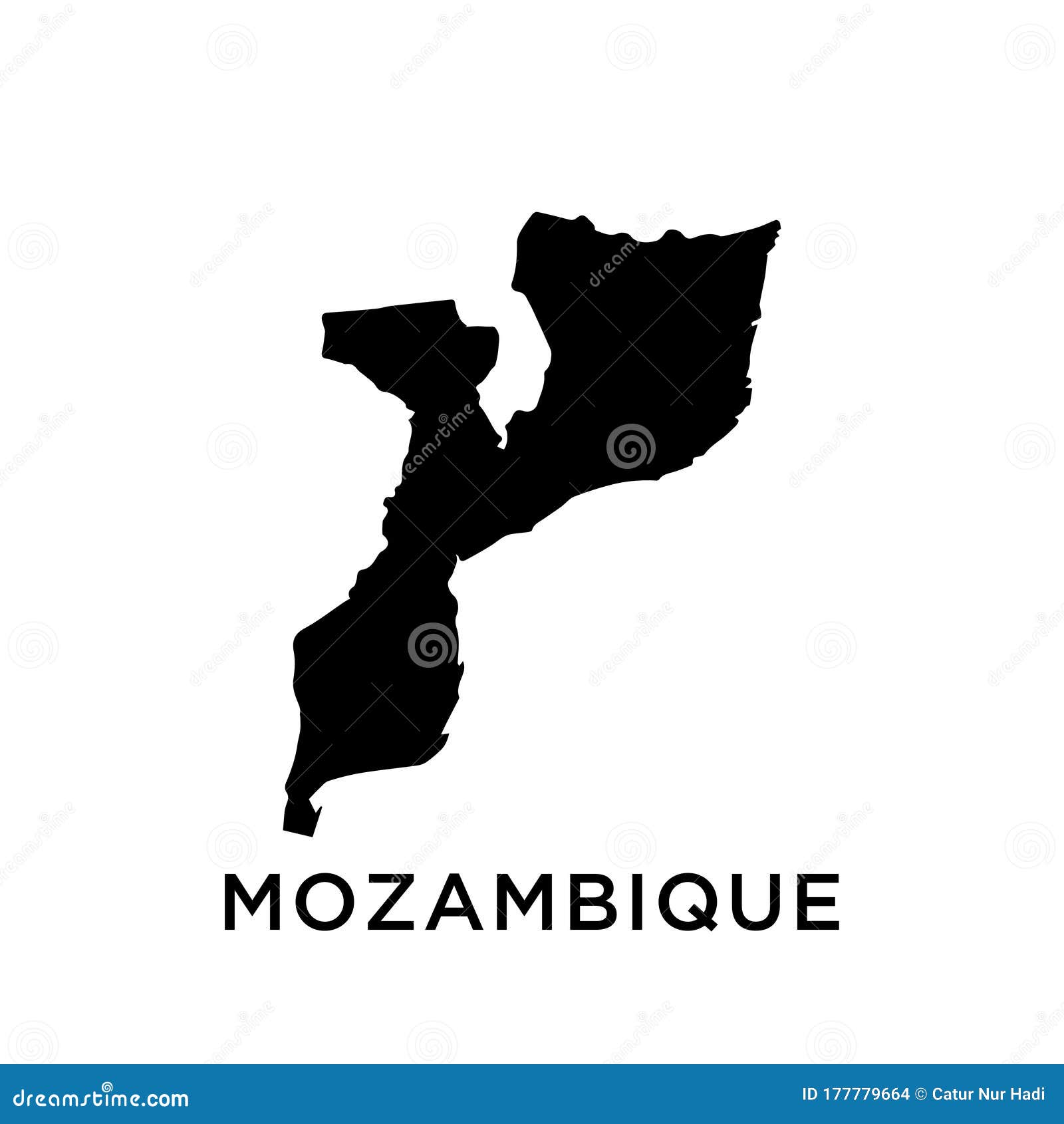 Mozambique Map Icon Vector Trendy Stock Vector - Illustration of ...